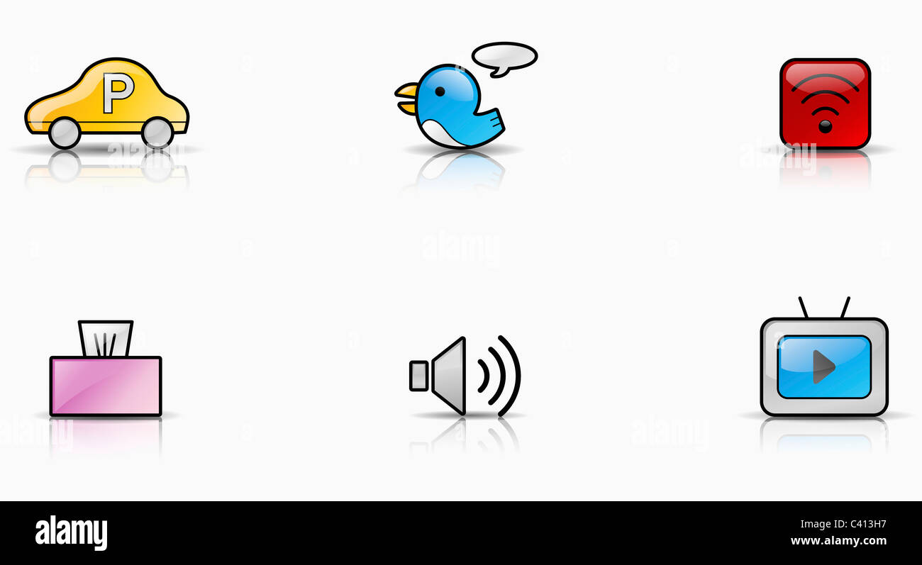 various types of application icons Stock Photo - Alamy