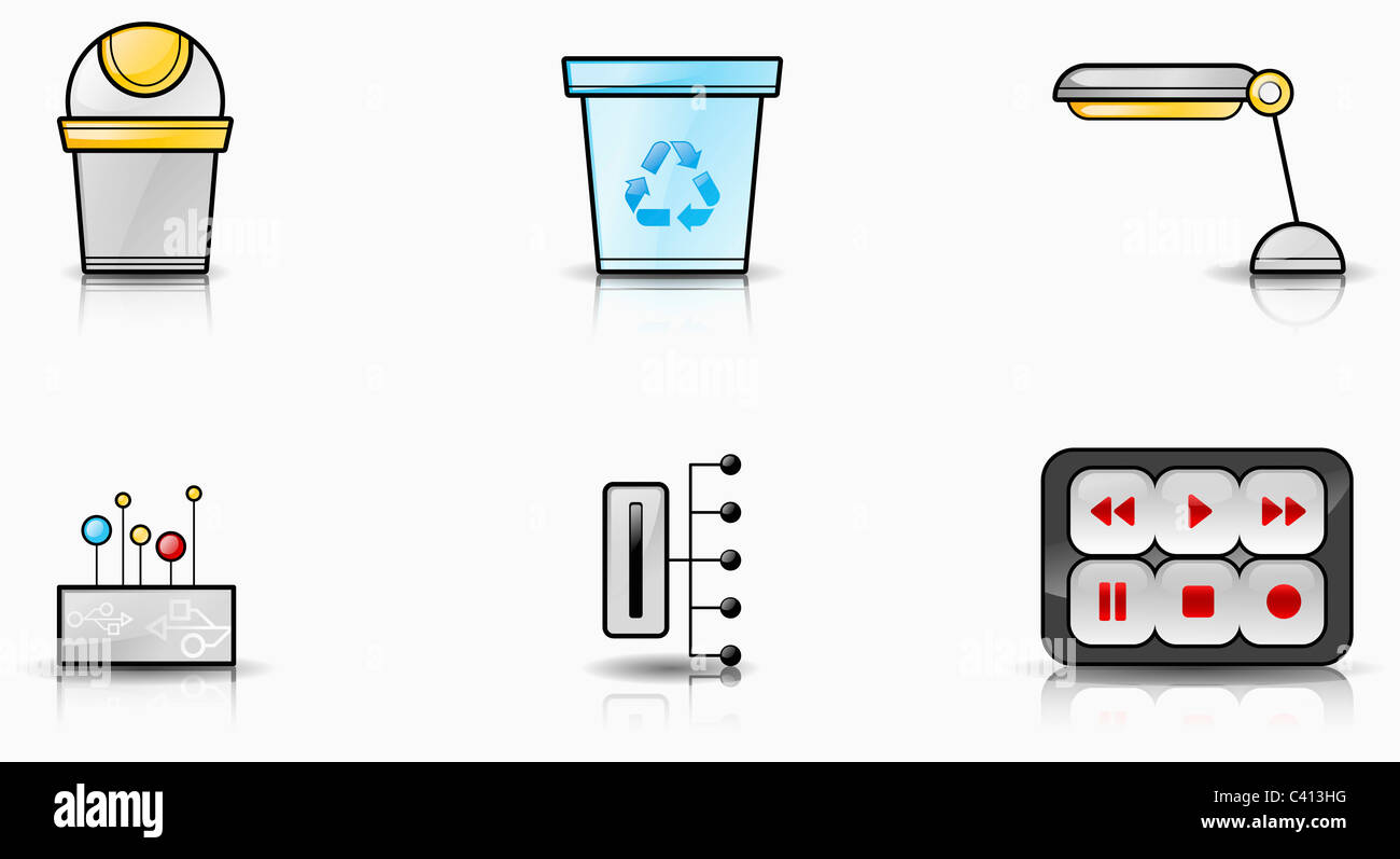 various types of application icons Stock Photo - Alamy