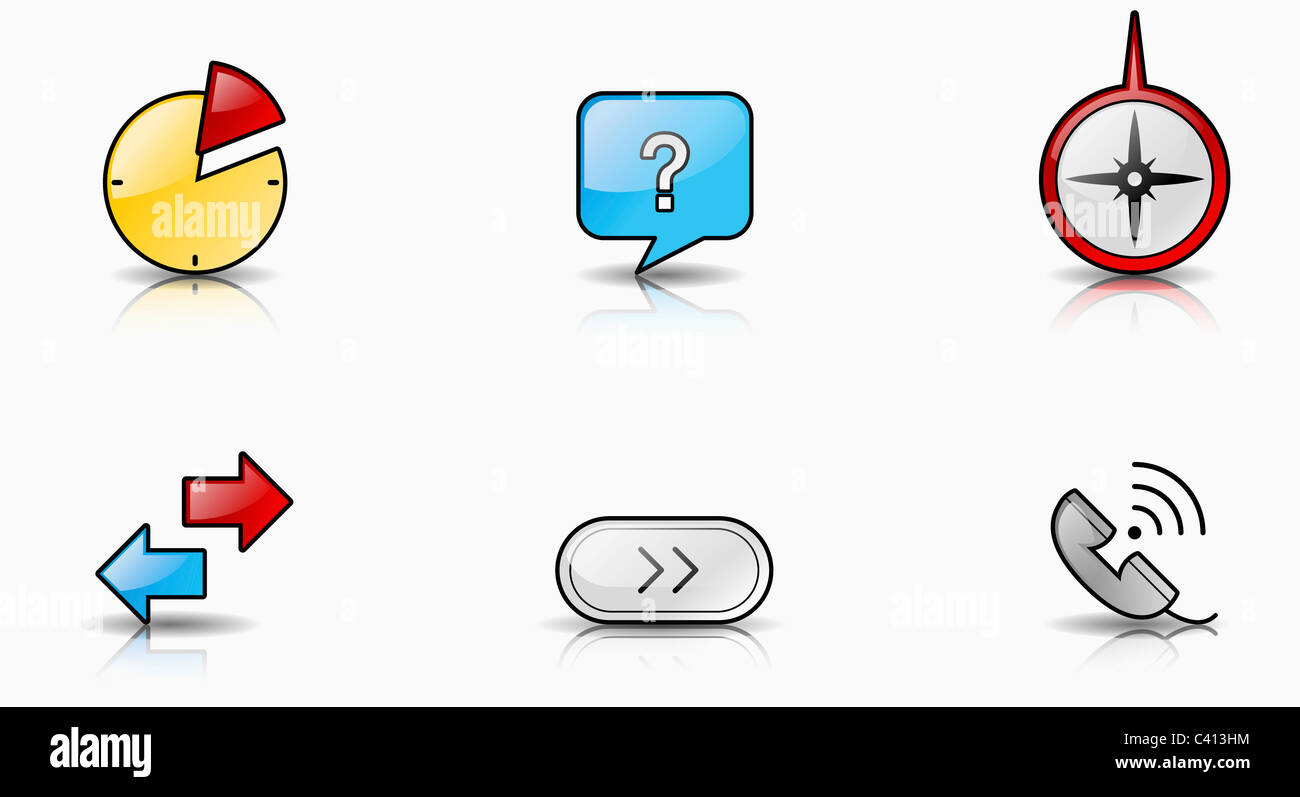 various types of application icons Stock Photo - Alamy