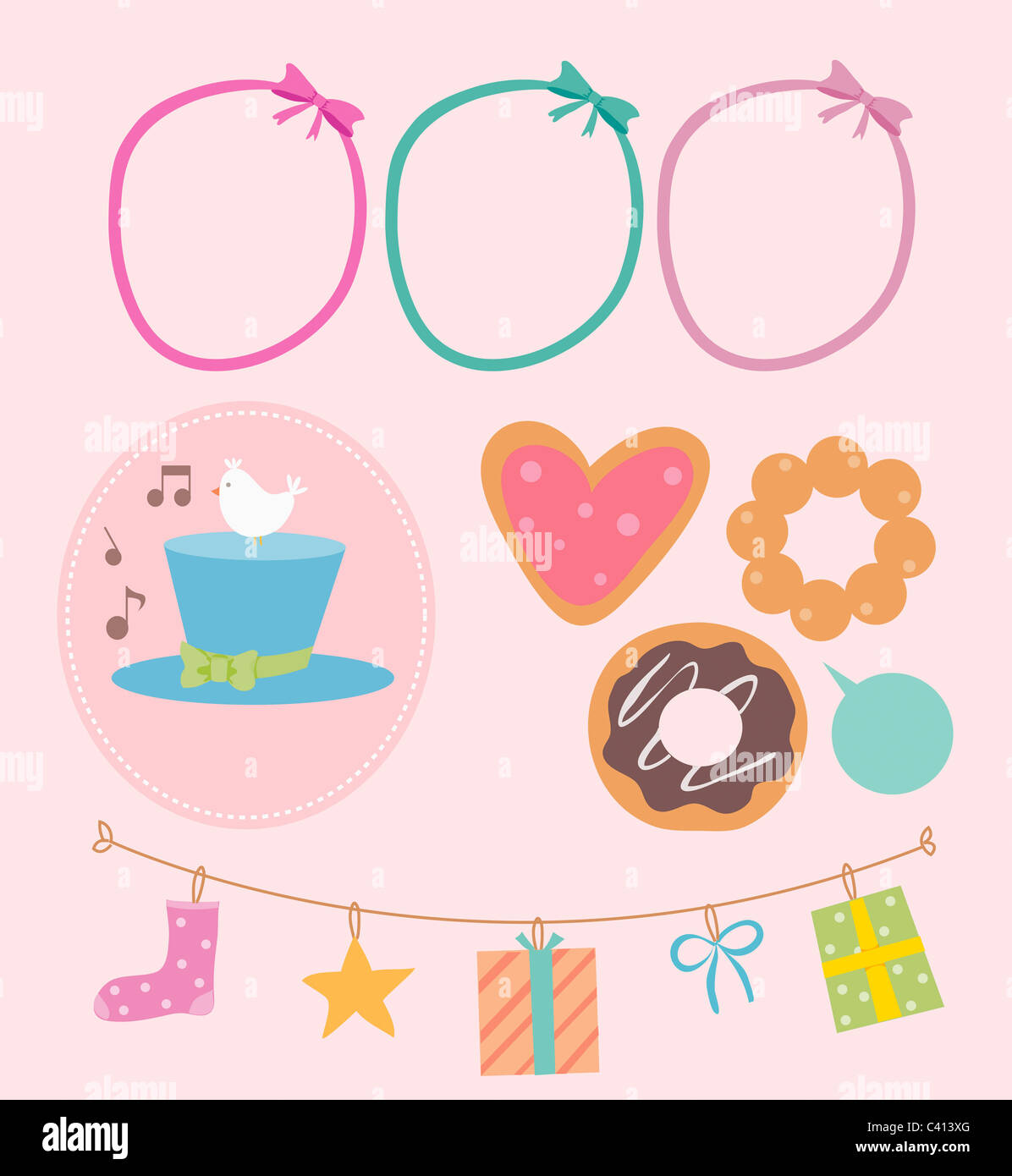 various types of sticker icons Stock Photo - Alamy