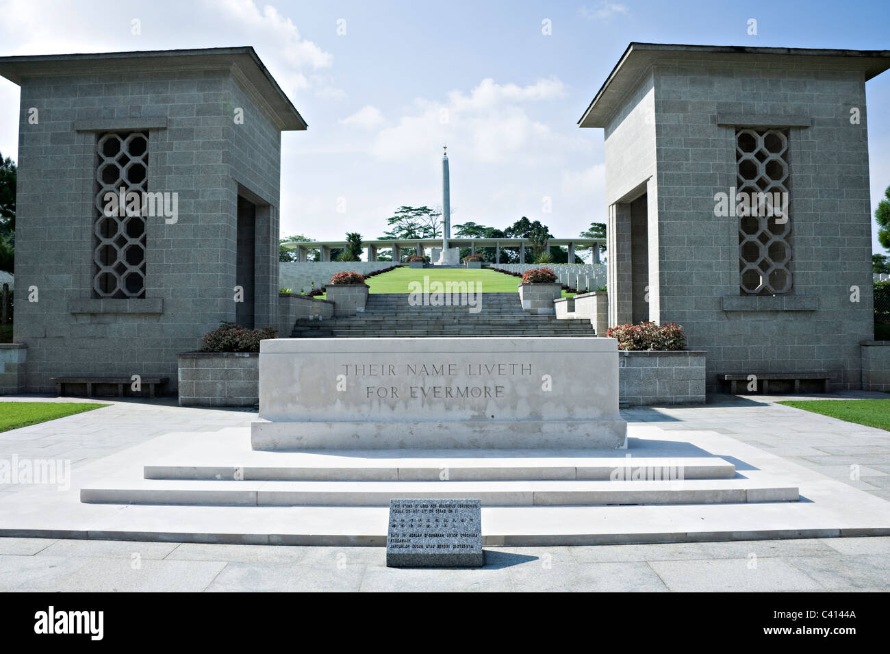 Singapore Memorial at Kranji War Cemetery in Recognition of Service ...