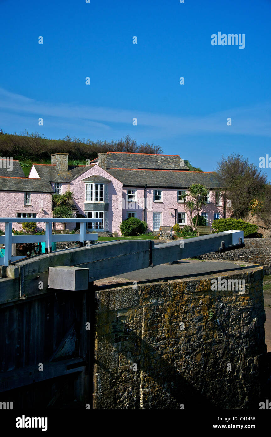 Bude Cornwall UK Canal Sea Lock Sealock Stock Photo - Alamy