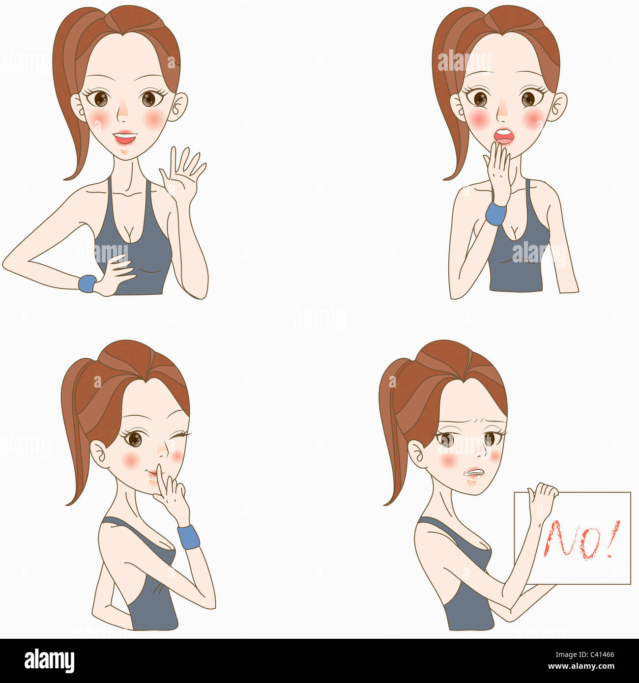 various types of expressions of model Stock Photo - Alamy