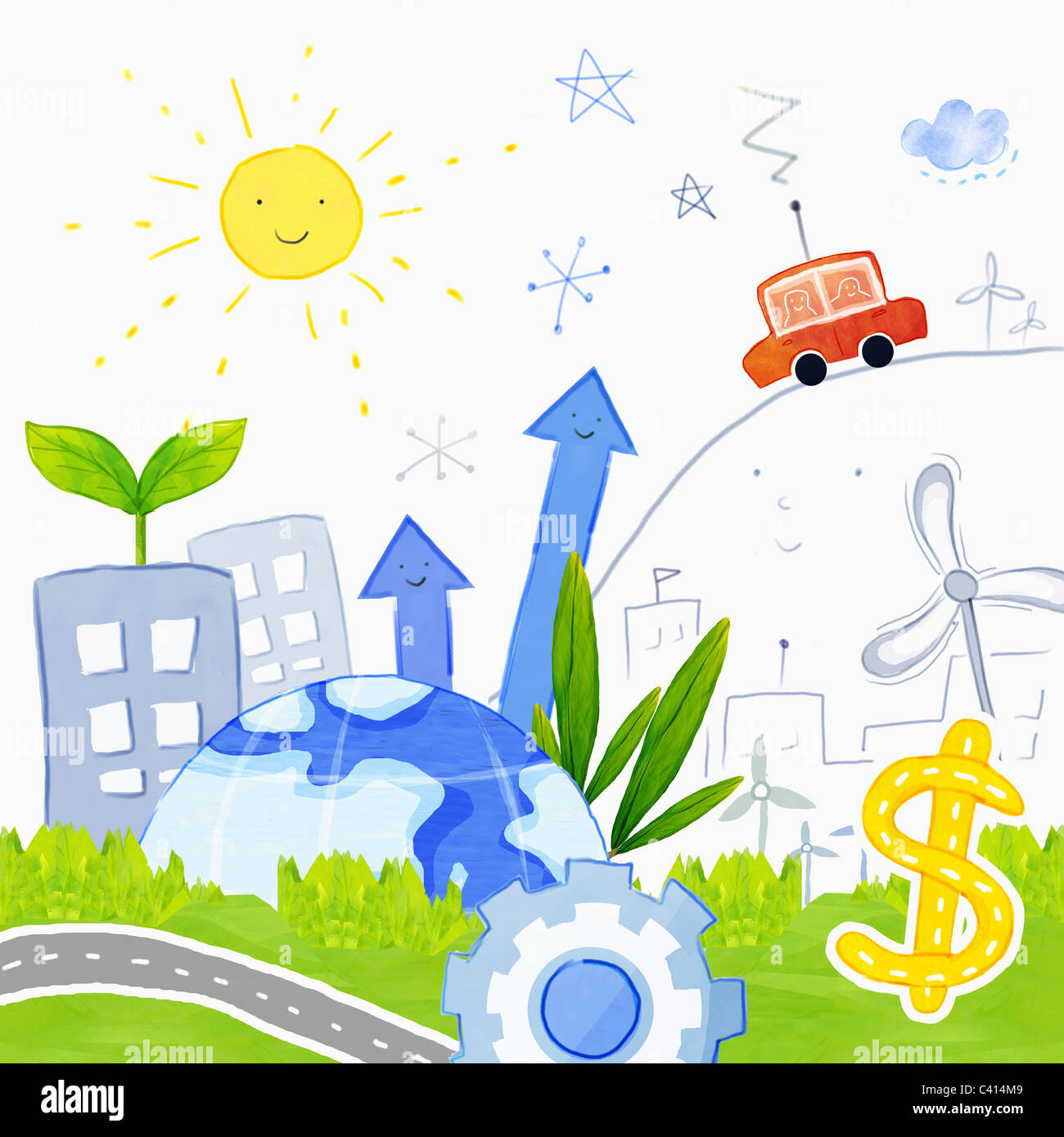 eco friendly power generation Stock Photo - Alamy