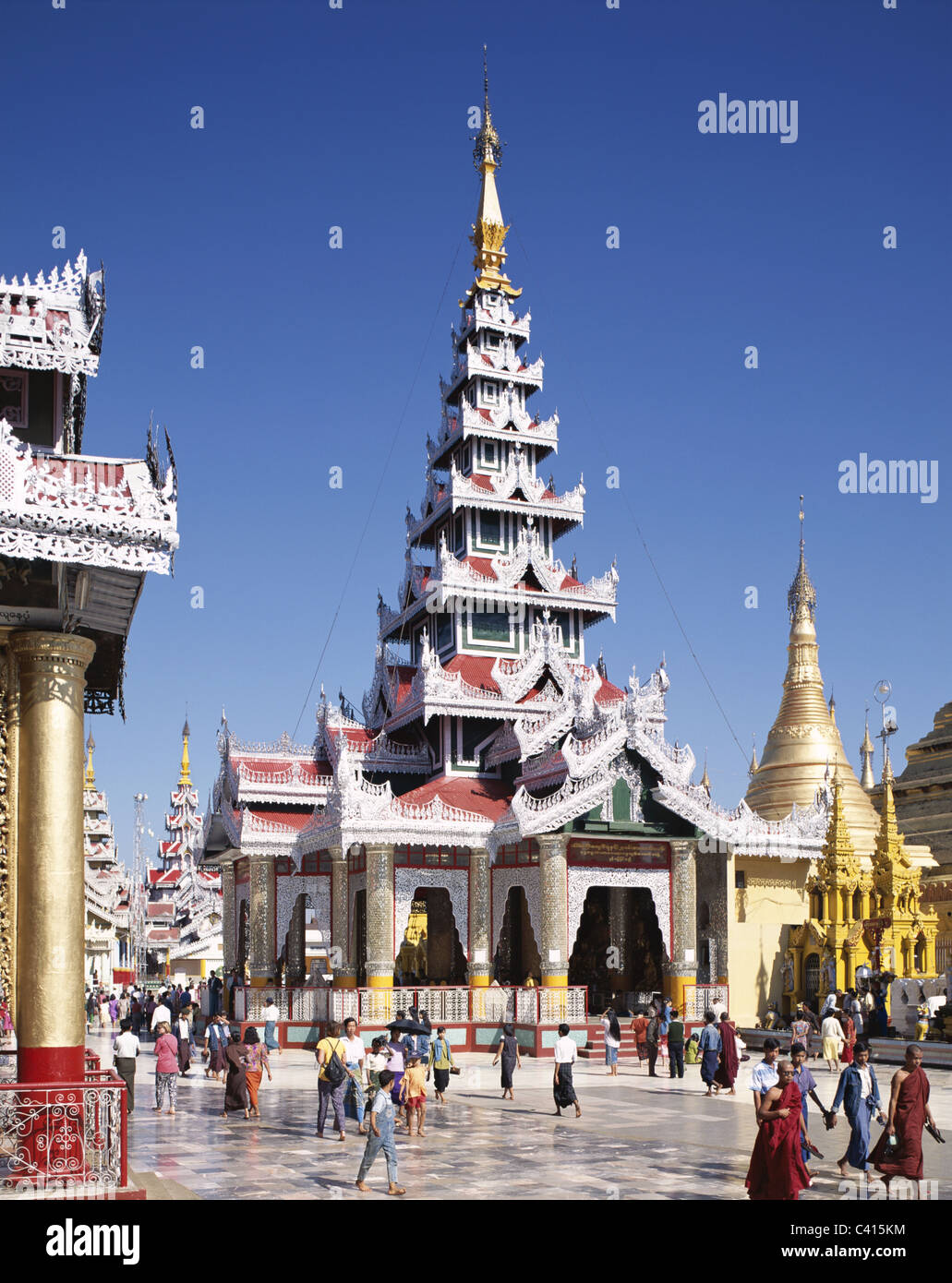 Buddhist, Burma, Asia, Holiday, Landmark, Myanmar, Shrines, Shwedagon ...