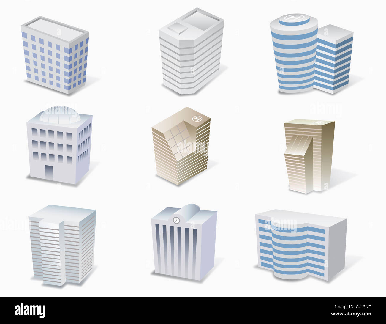 various types of buildings Stock Photo - Alamy