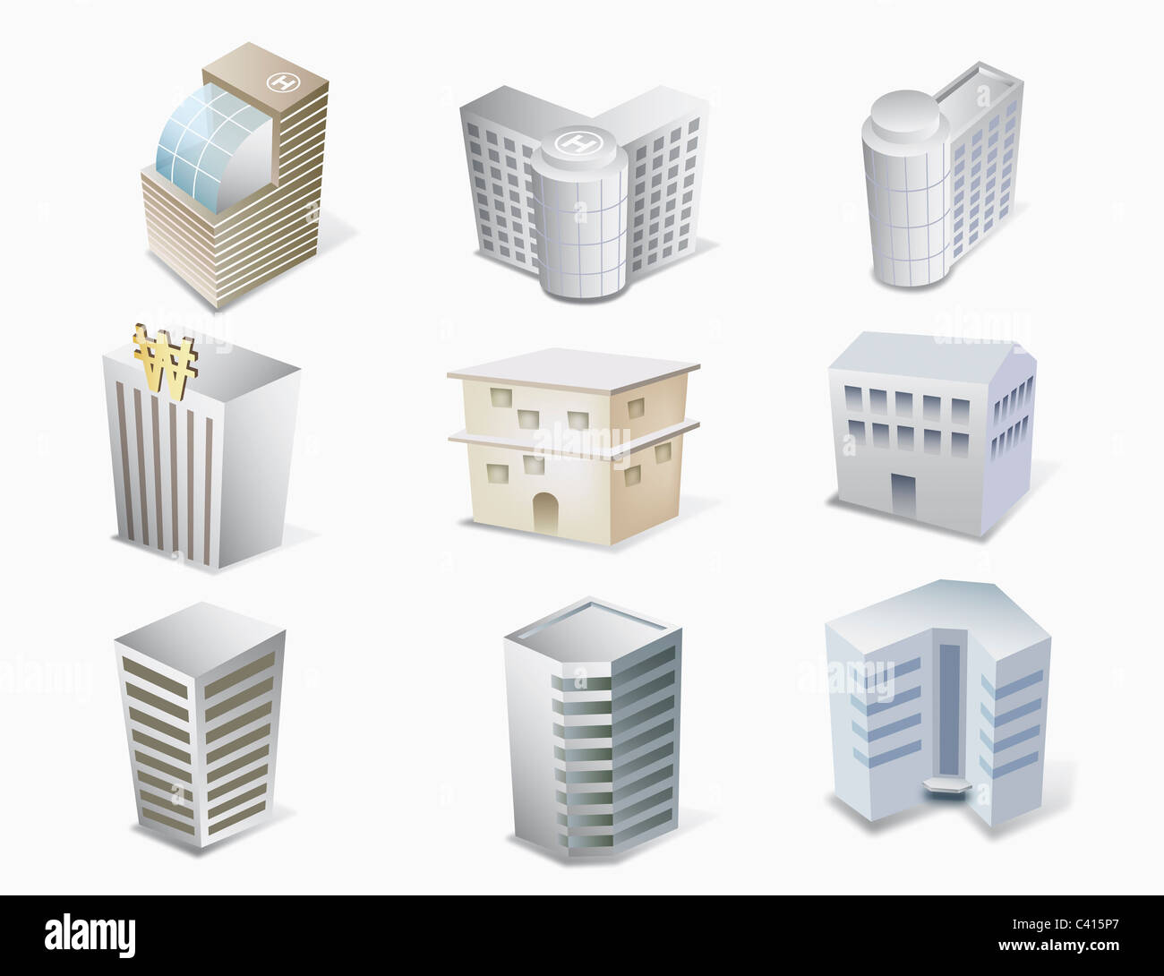 Various Types Residential Buildings High Resolution Stock Photography ...