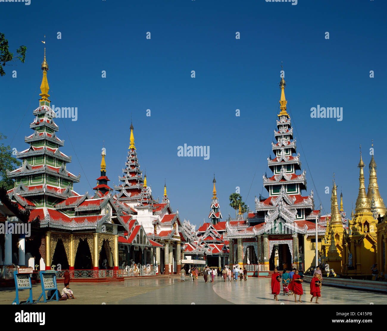Buddhist, Burma, Asia, Holiday, Landmark, Myanmar, Shrines, Shwedagon ...