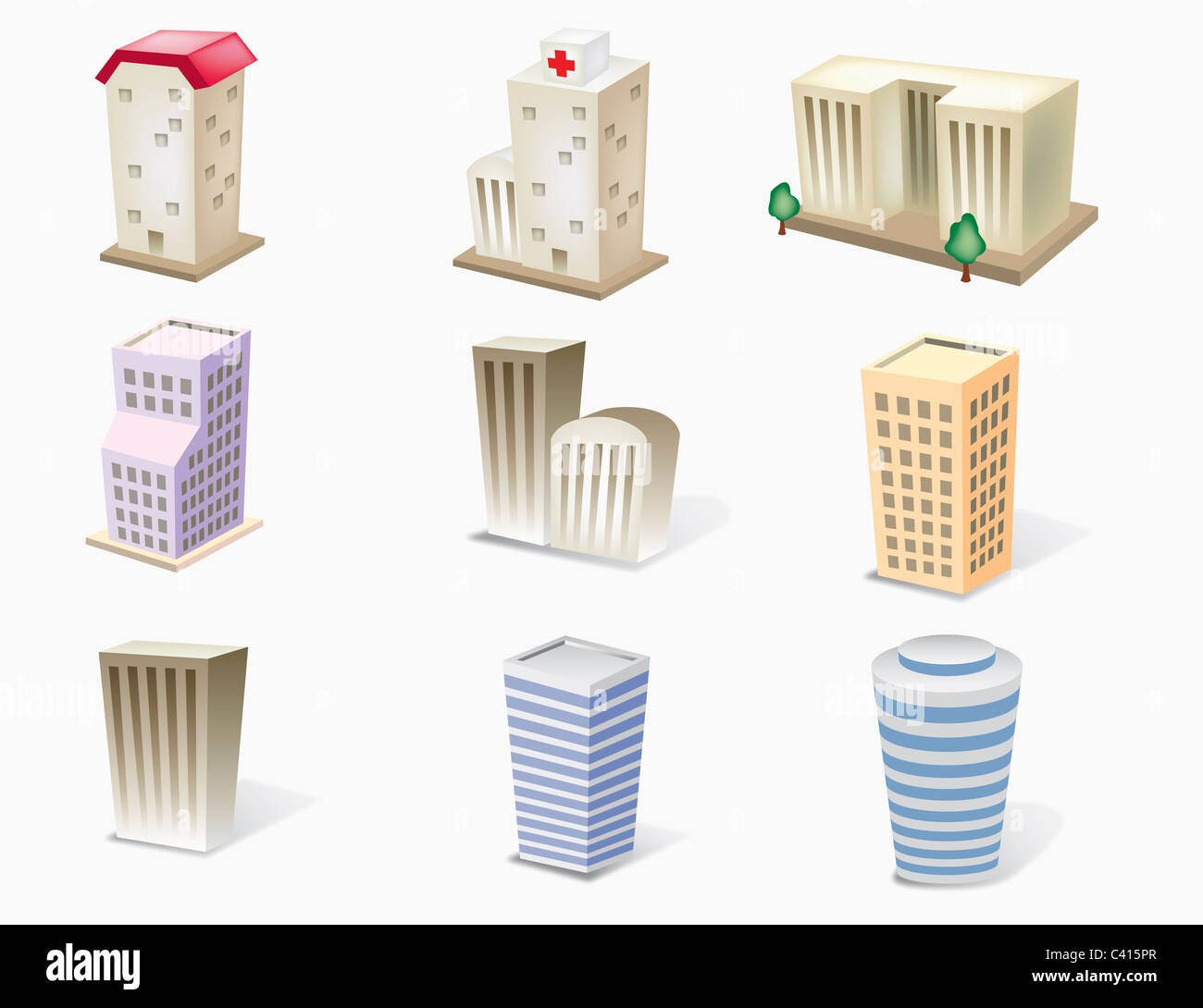 various types of buildings Stock Photo - Alamy