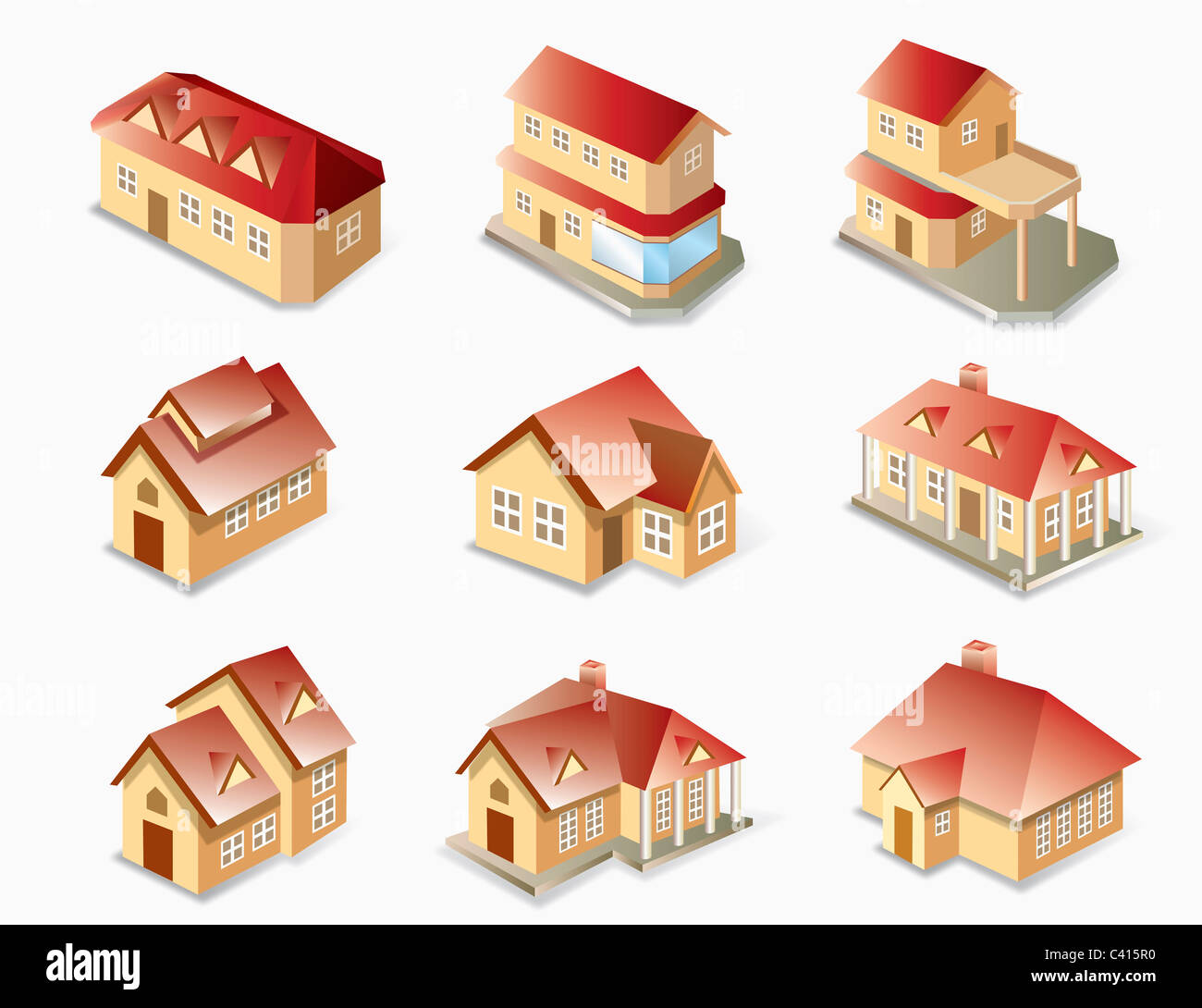 Various Types Residential Buildings High Resolution Stock Photography ...