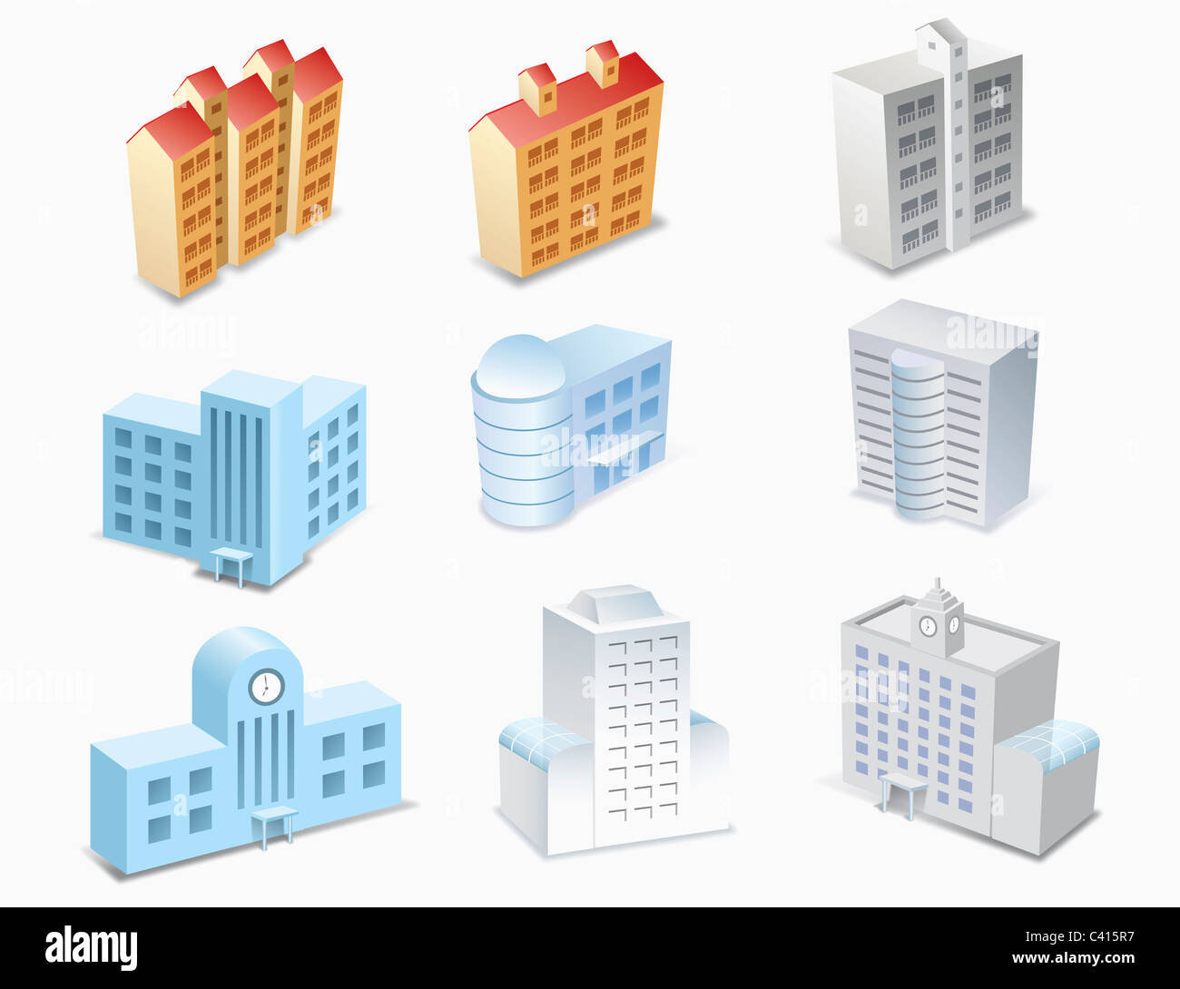 Various Types Residential Buildings High Resolution Stock Photography ...