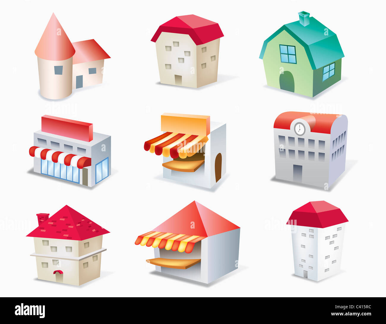 Various Types Residential Buildings High Resolution Stock Photography ...