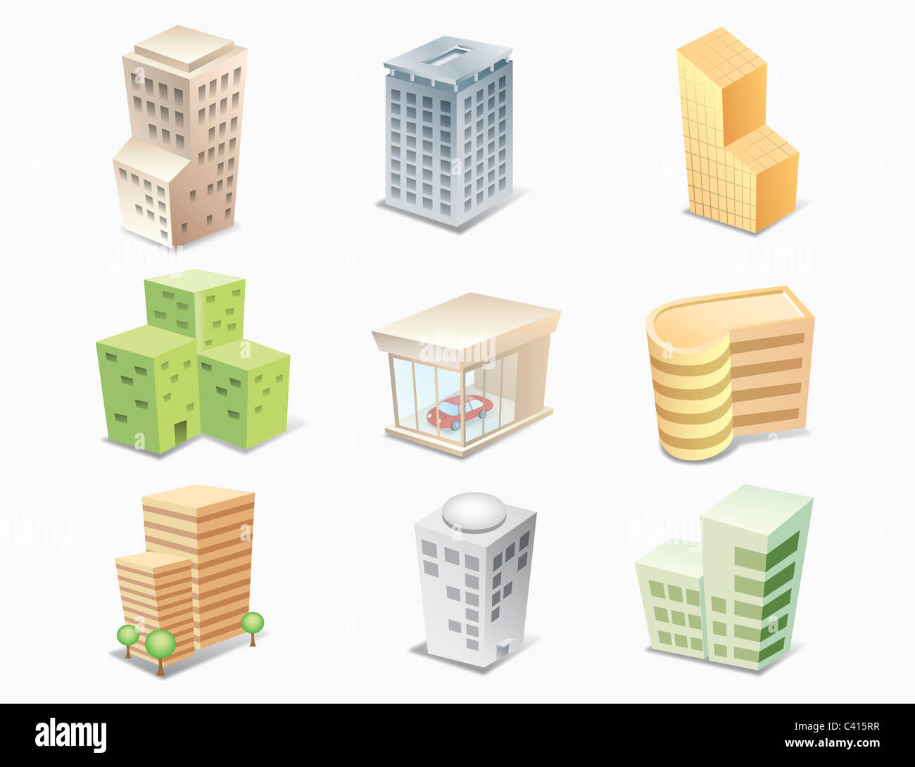 various types of buildings Stock Photo - Alamy