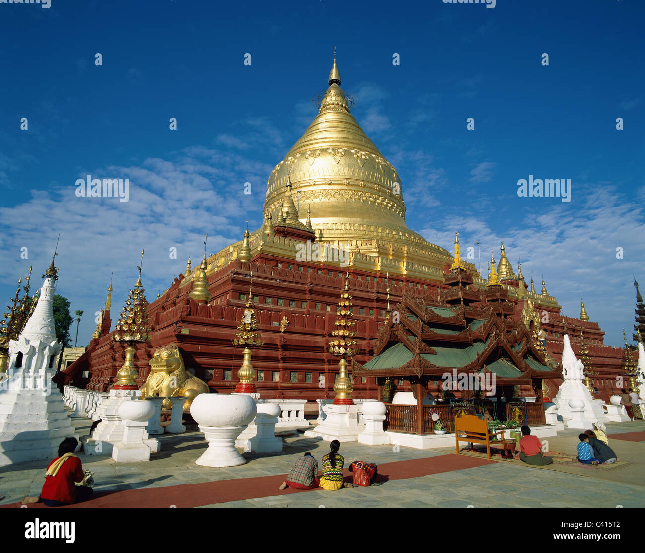 Bagan, Burma, Asia, Holiday, Landmark, Myanmar, Shwezigon pagoda ...