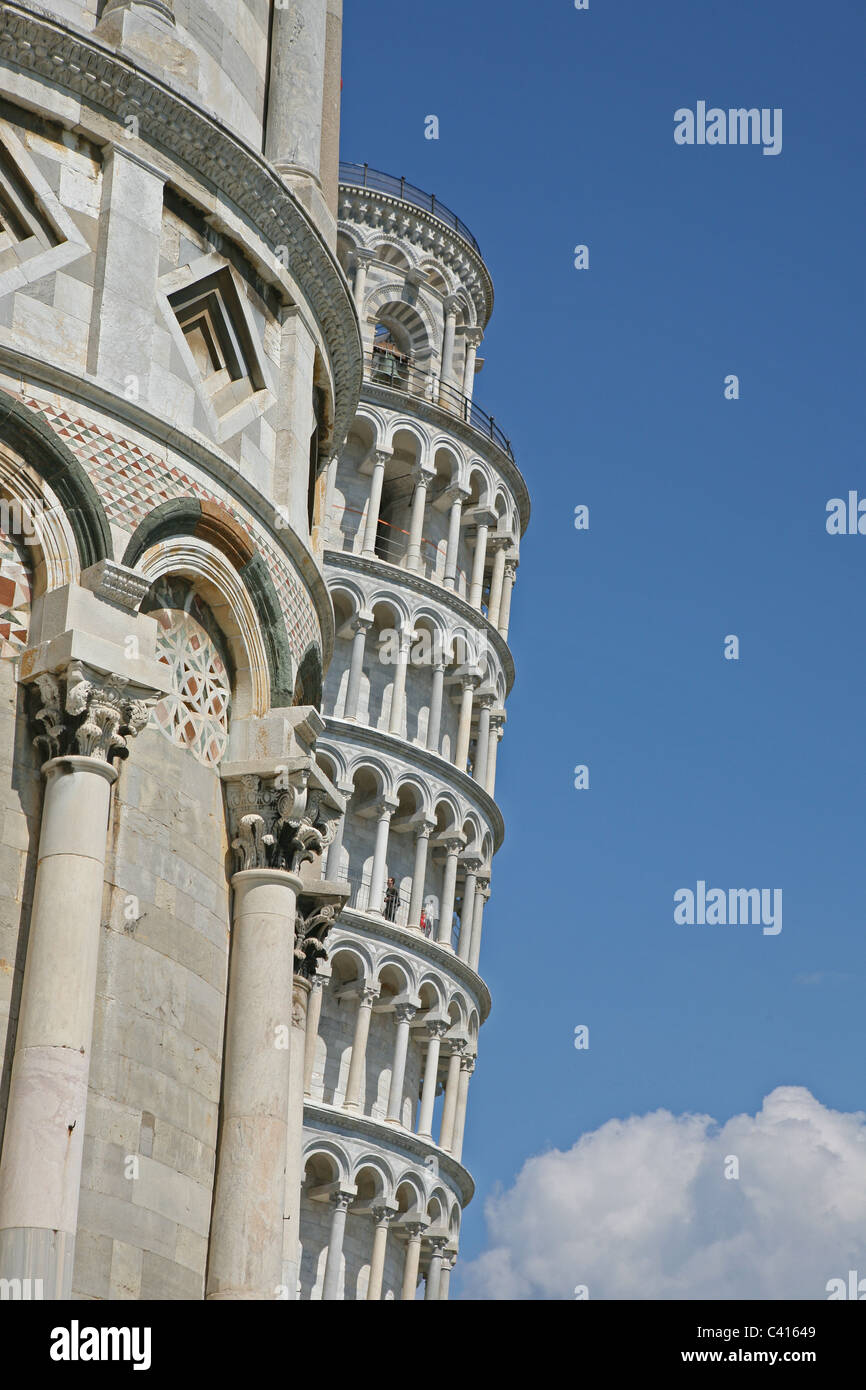 The leaning tower of Pisa designed as the bell tower for the Duomo or ...