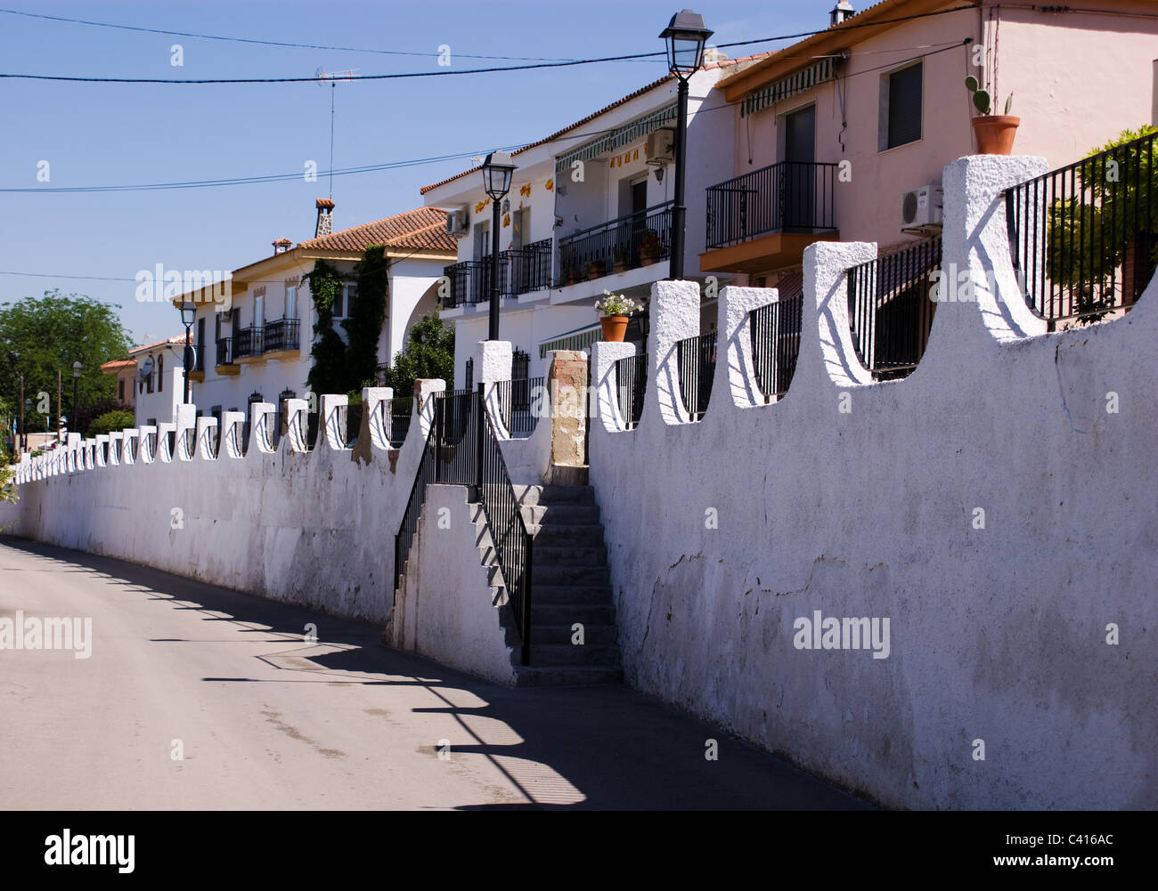 A STREET OF HOUSES IN THE WHITE VILLAGE OF RIOFRIO NEAR LOJA ANDALUCIA ...