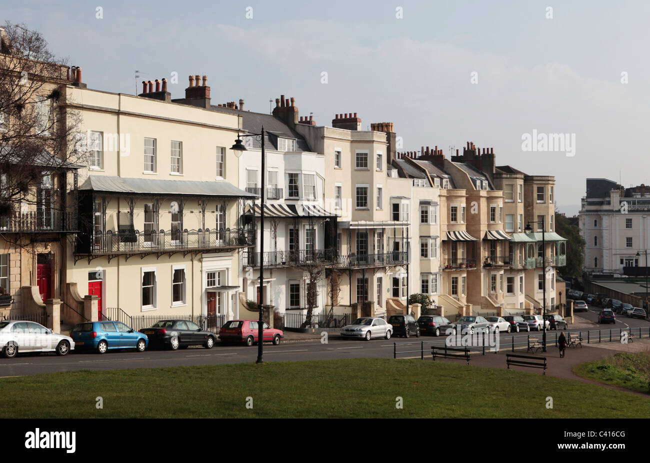 Clifton townhouses in Bristol. Clifton is an affluent area of the south ...