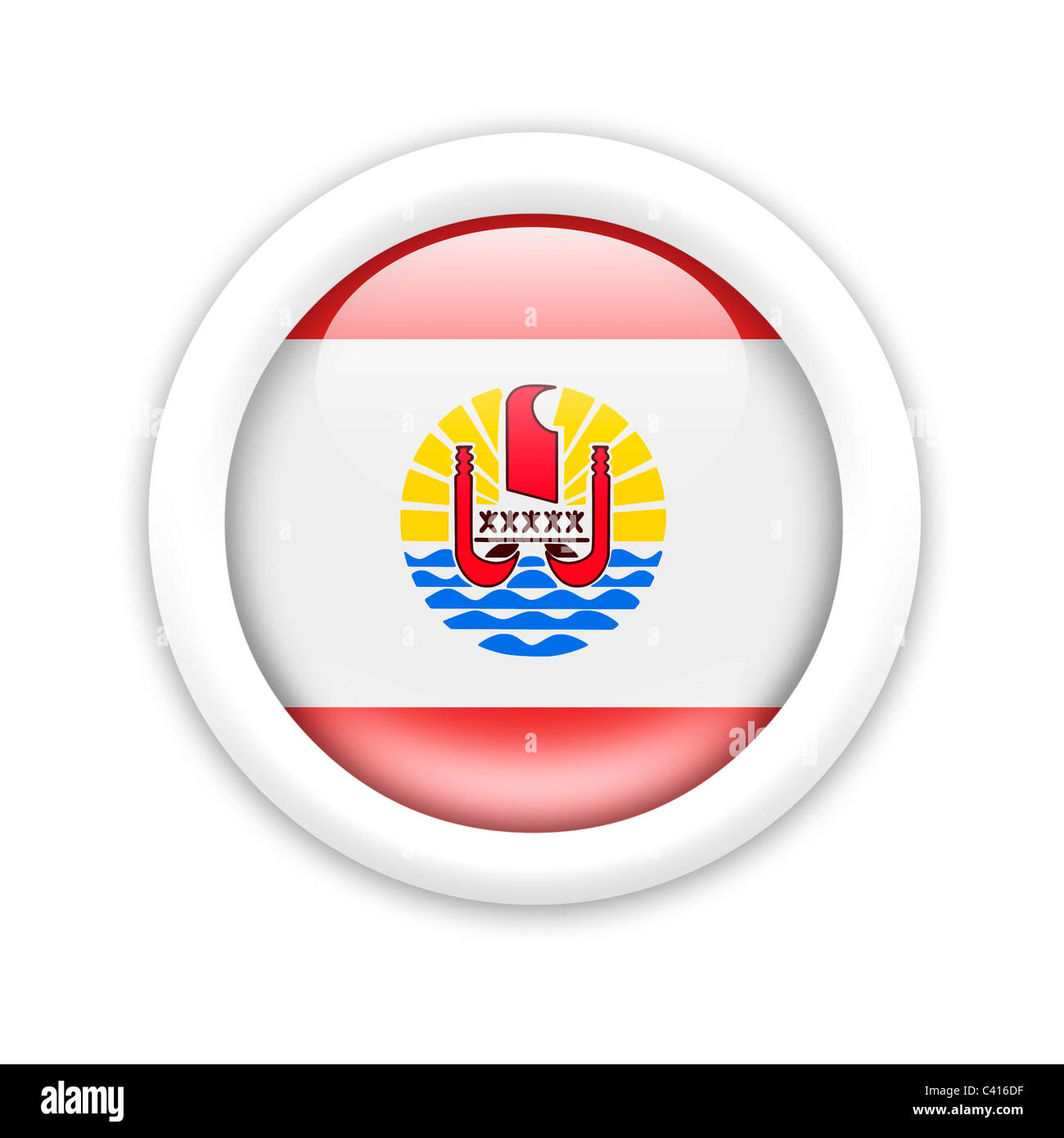 Flag of French Polynesia Stock Photo - Alamy