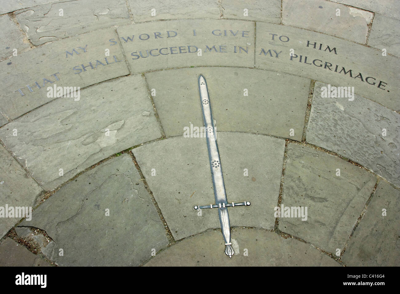 Inscription in pavement close christ hi-res stock photography and ...