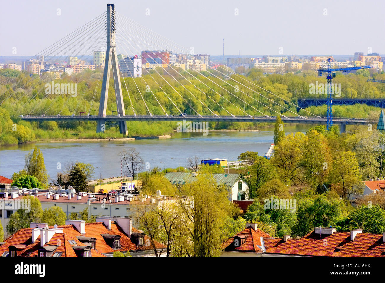 Swietokrzyski suspension bridge architecture hi-res stock photography ...