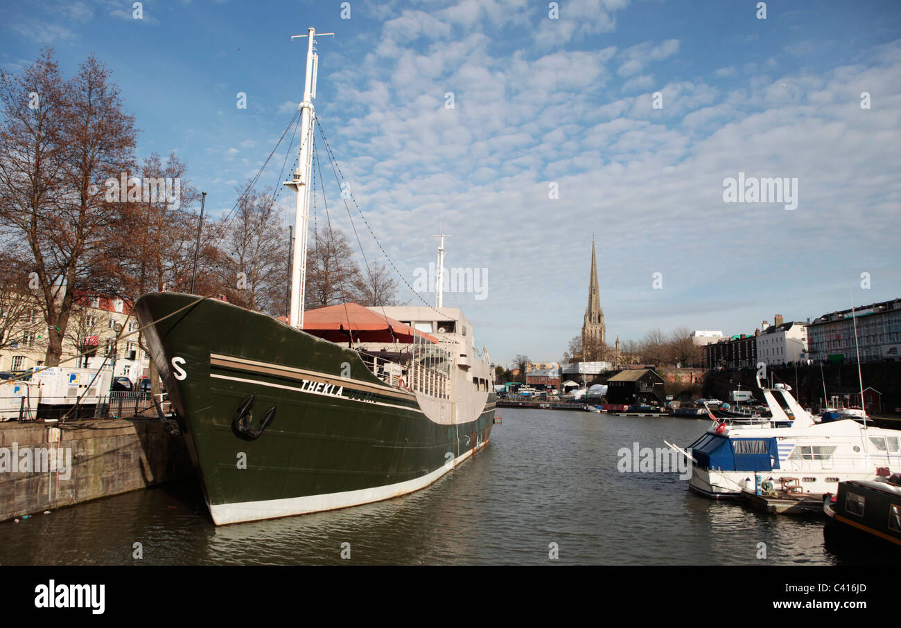 Thekla music venue on a boat, in the Mud Dock are of Bristol. The sea ...