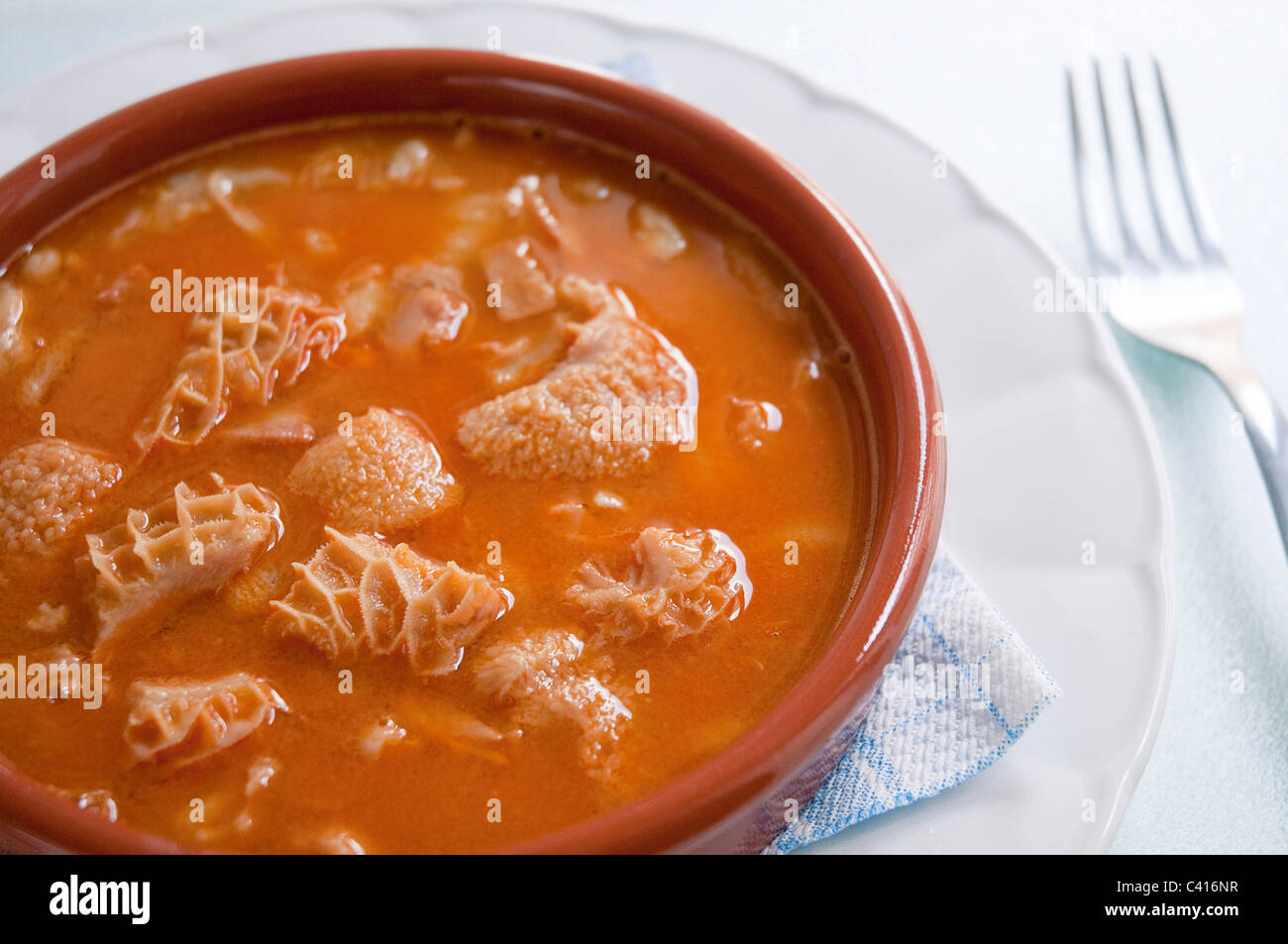 Callos a la madrileña serving, close view. Madrid, Spain Stock Photo ...