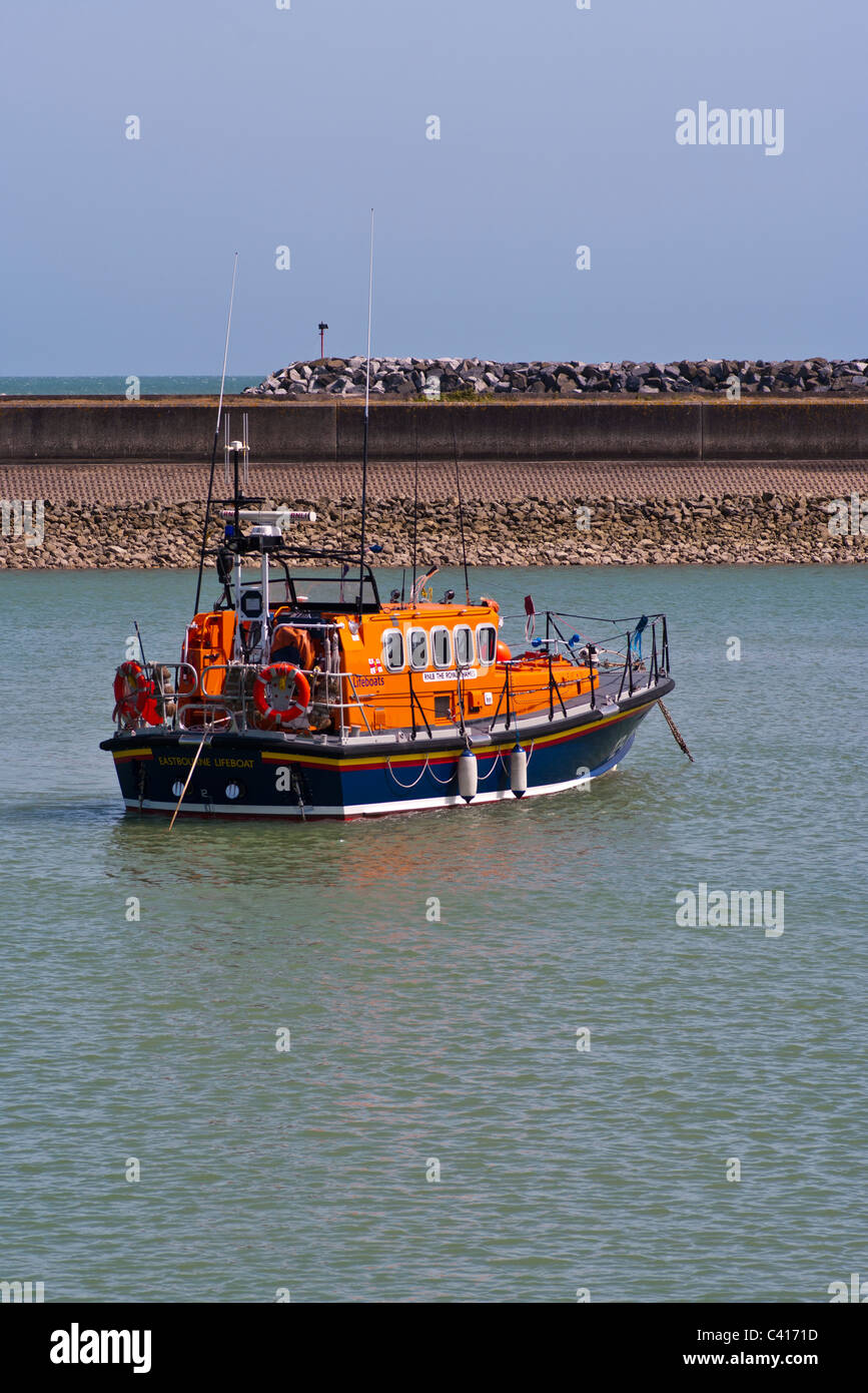 Mersey Class RNLI Lifeboat Eastbourne East Sussex England Stock Photo ...