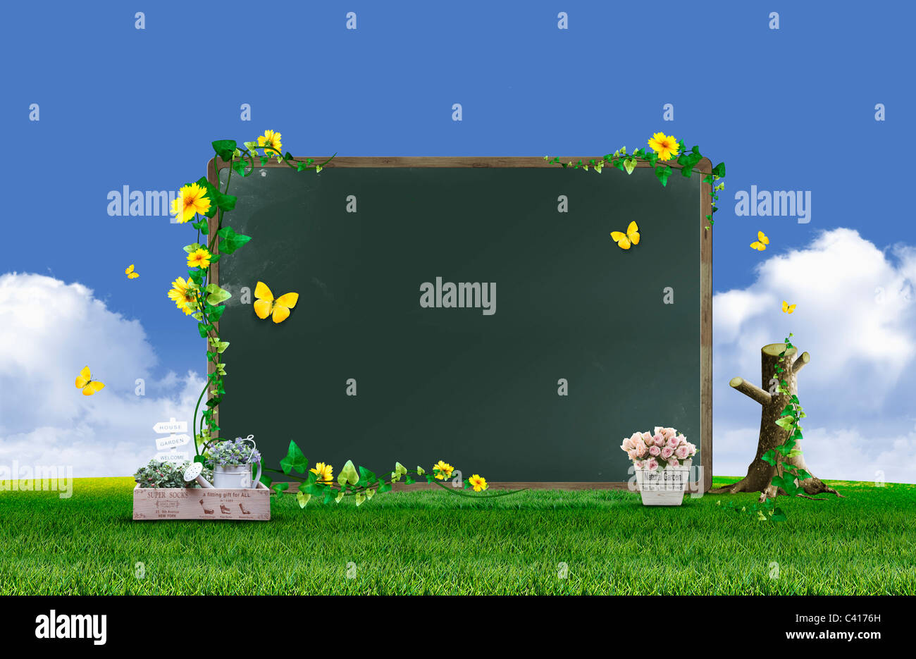 background frame in spring color Stock Photo - Alamy