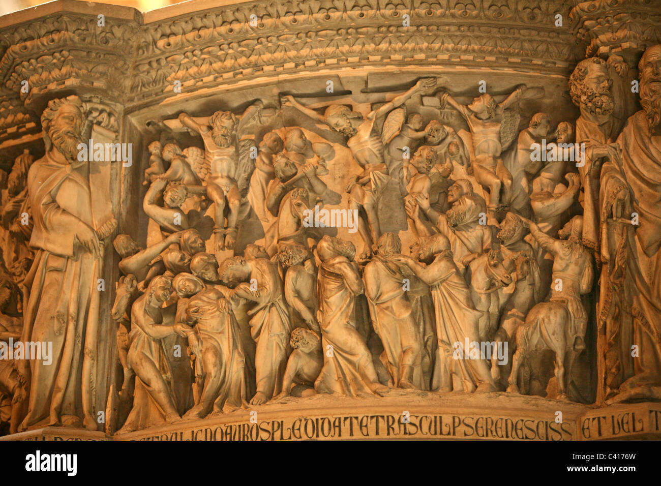 Interior details of the Duomo in the Field of miracles Pisa Italy ...