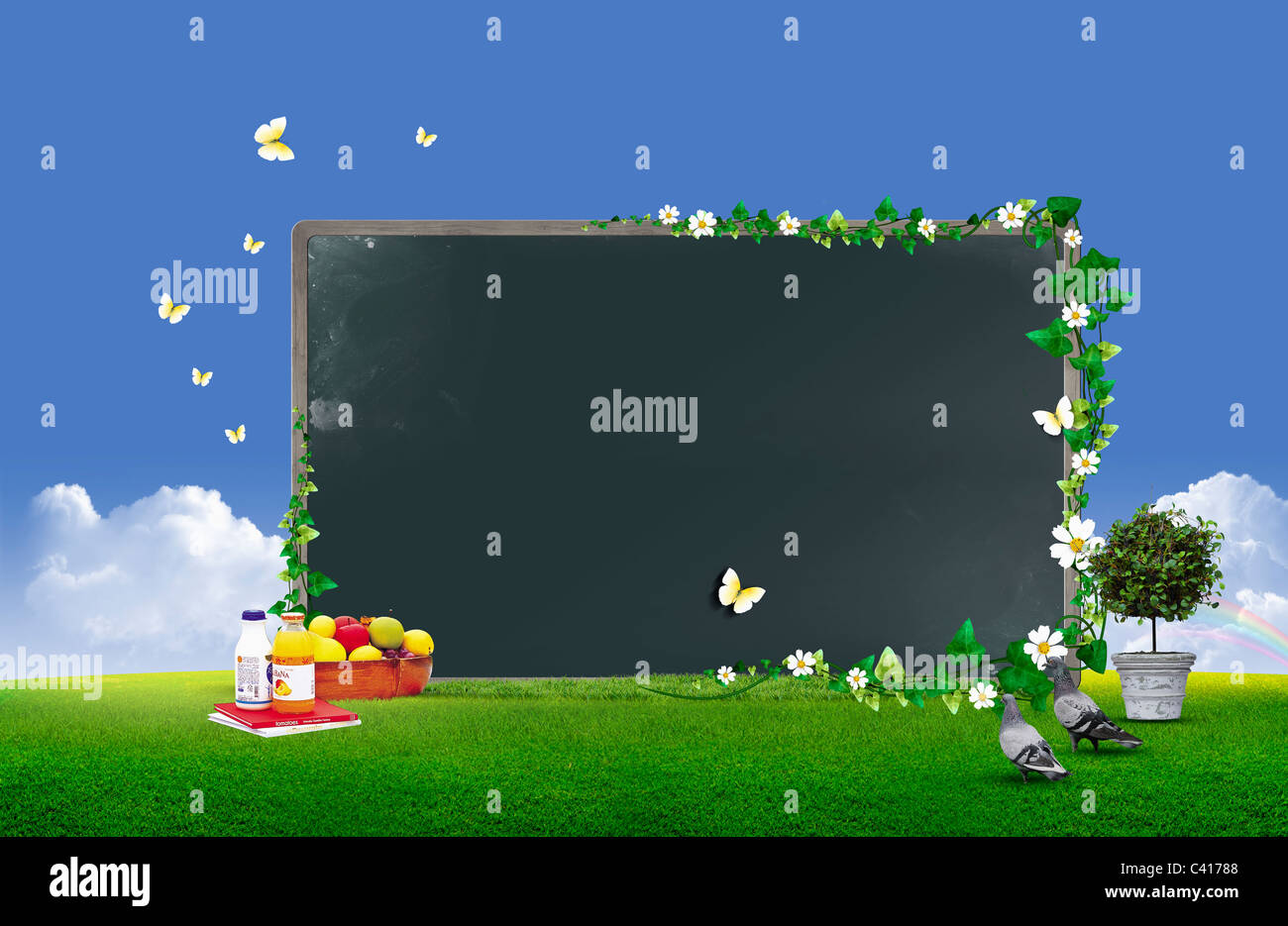 background frame in spring color Stock Photo - Alamy