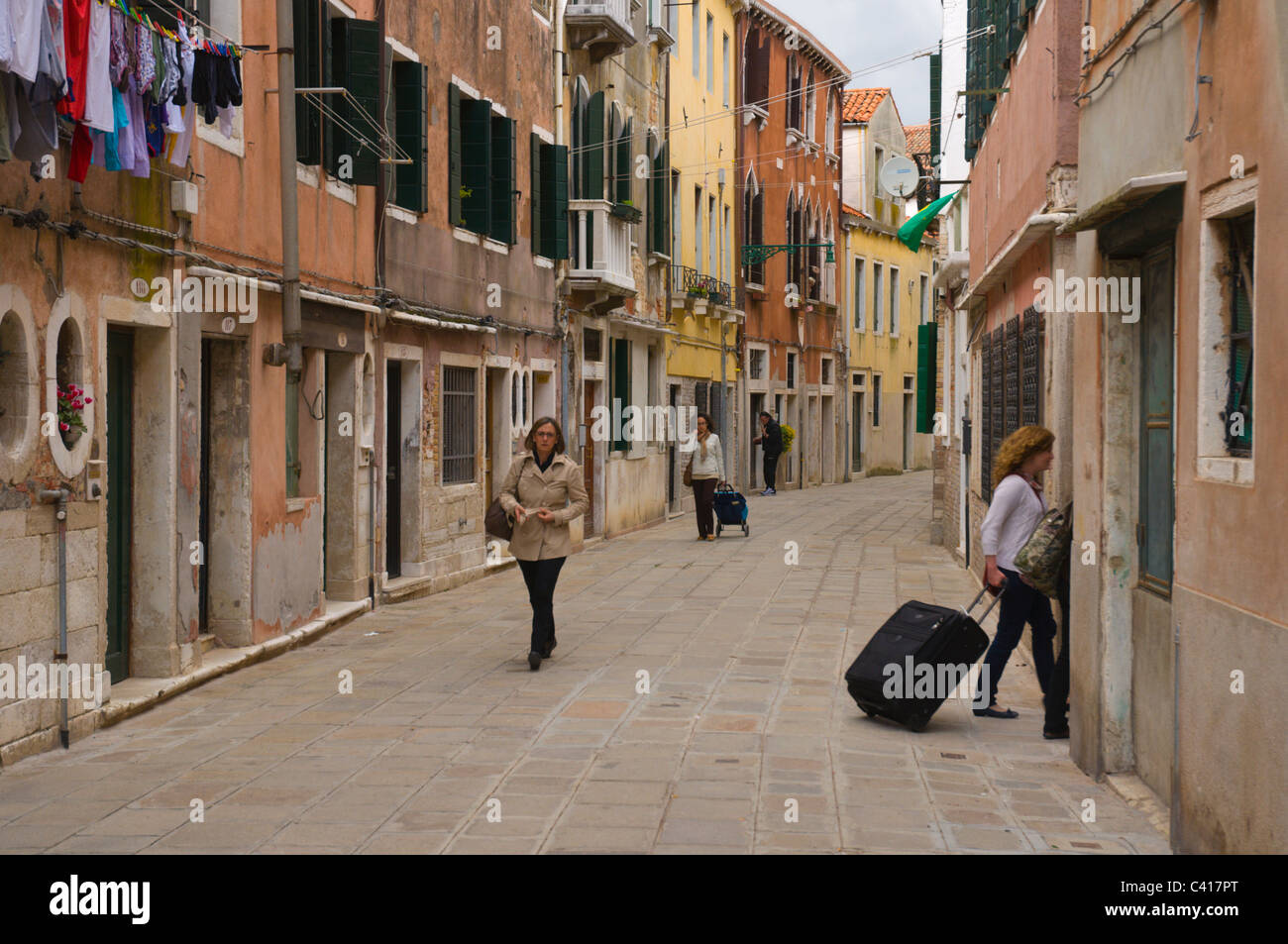 Streets of Castello district Venice Italy Europe Stock Photo - Alamy