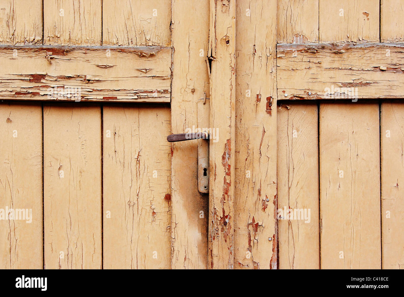 closed and locked old door Stock Photo - Alamy