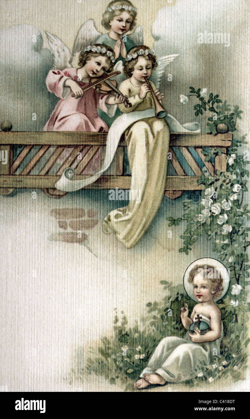 religion, Christianity, Jesus Christ, watched by guardian angel ...