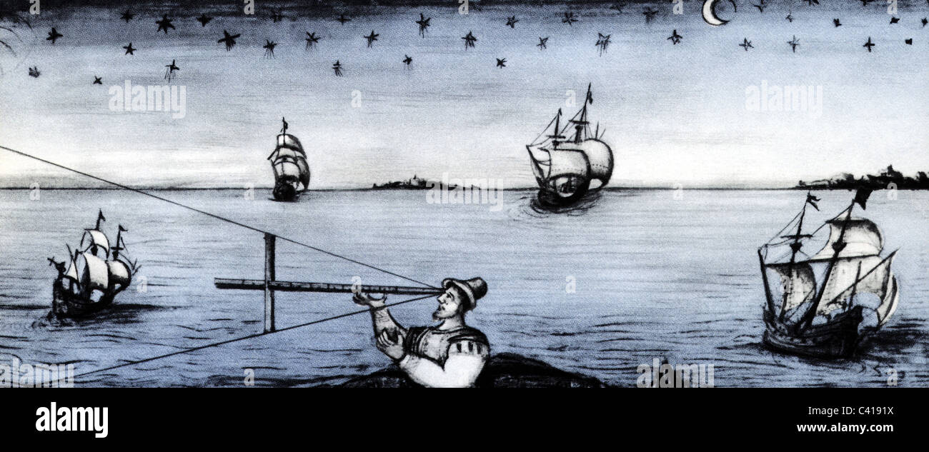 transport / transportation, navigation, navigation, Jacob's staff, used ...