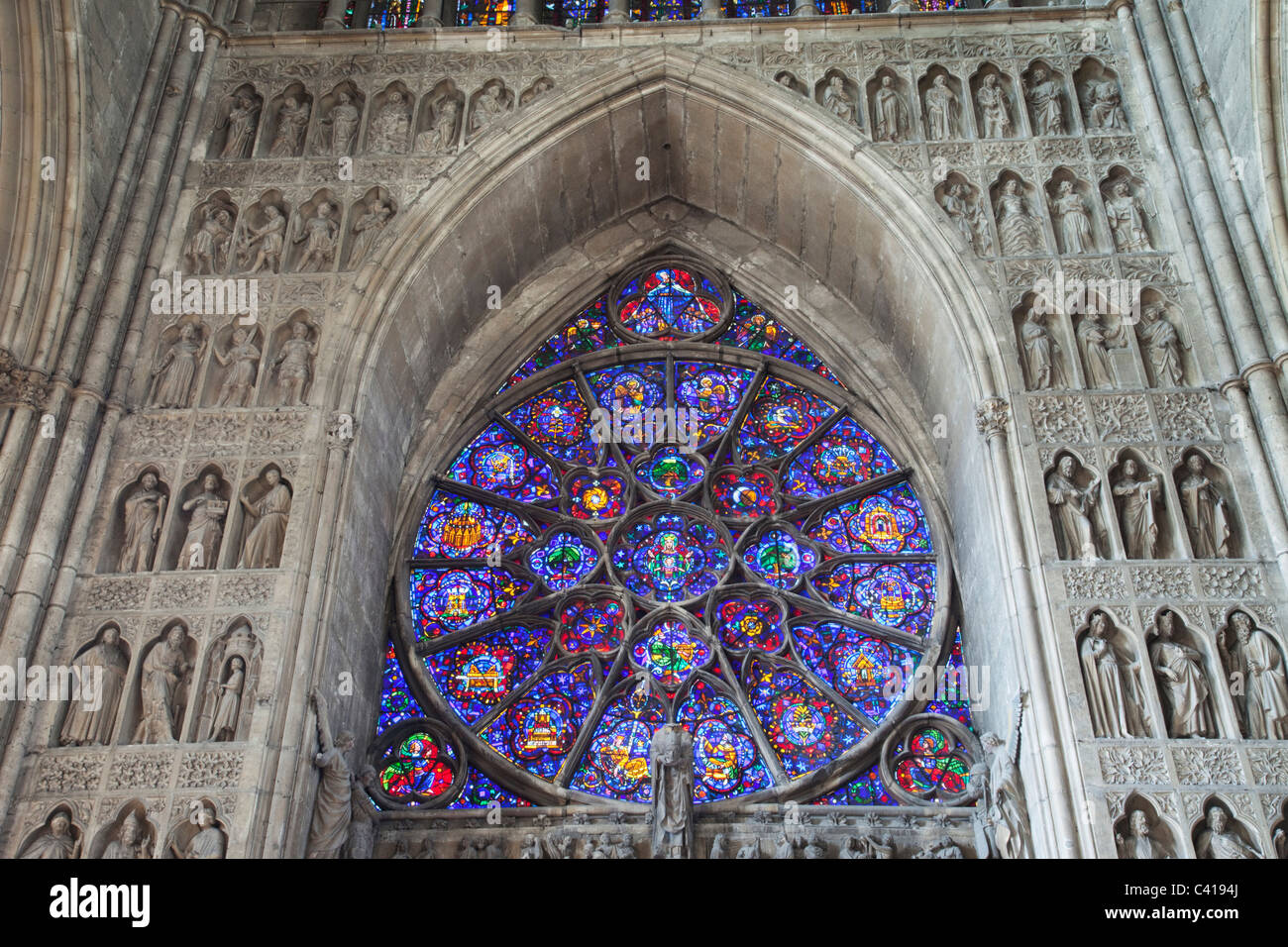 Europe, France, Champagne, Reims, Reims Cathedral, Rheims, Rheims ...