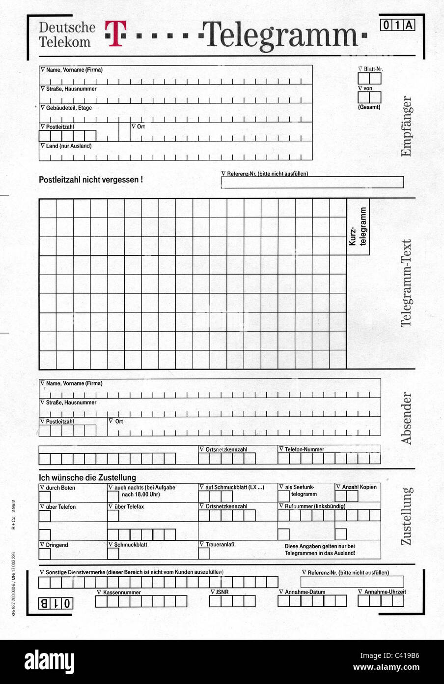mail, form, telegram, Deutsche Telekom, Additional-Rights-Clearences ...