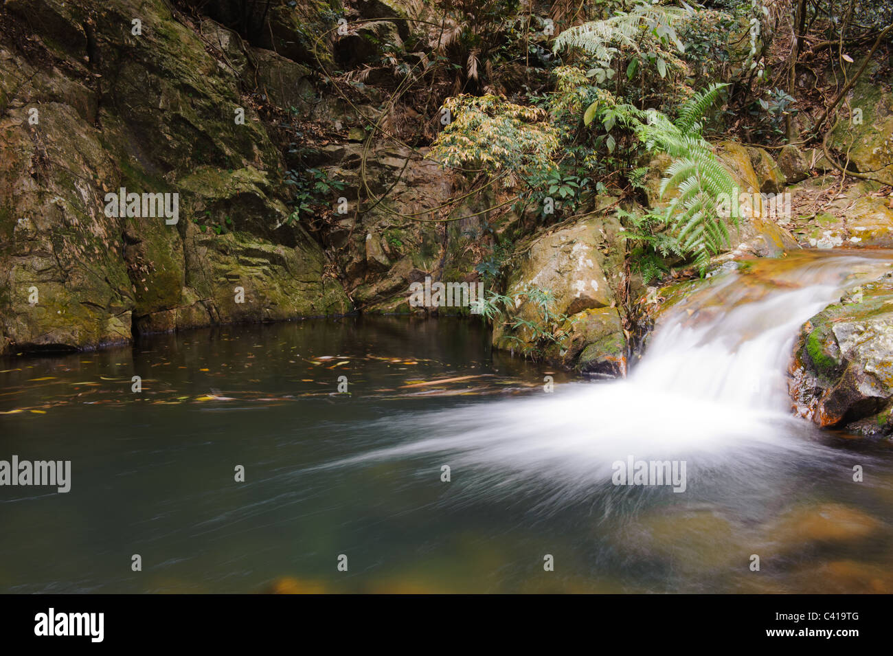 Flowing stream water in China mountain areas Stock Photo - Alamy