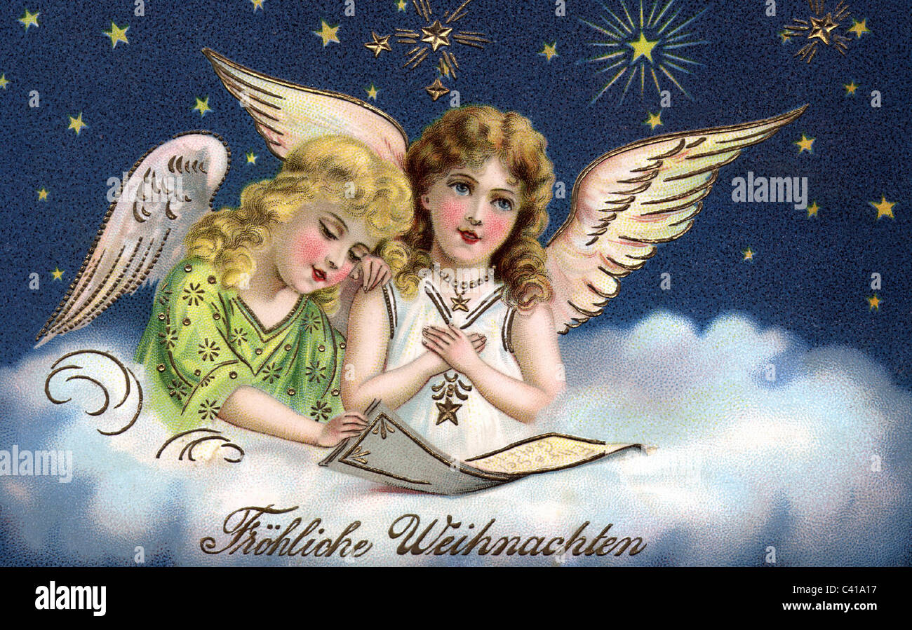Two angels on a cloud hi-res stock photography and images - Alamy