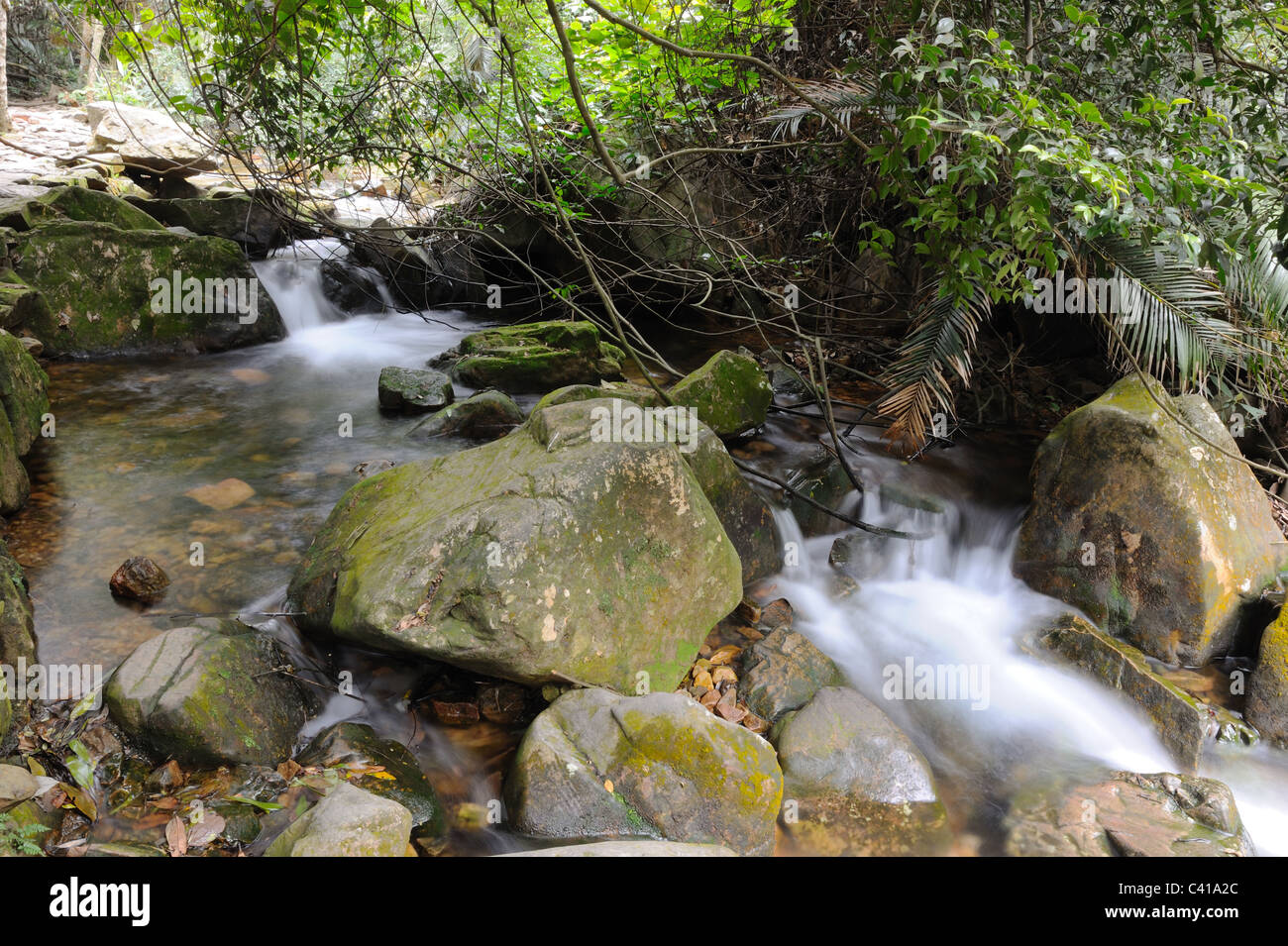 Flowing stream water in China mountain areas Stock Photo - Alamy