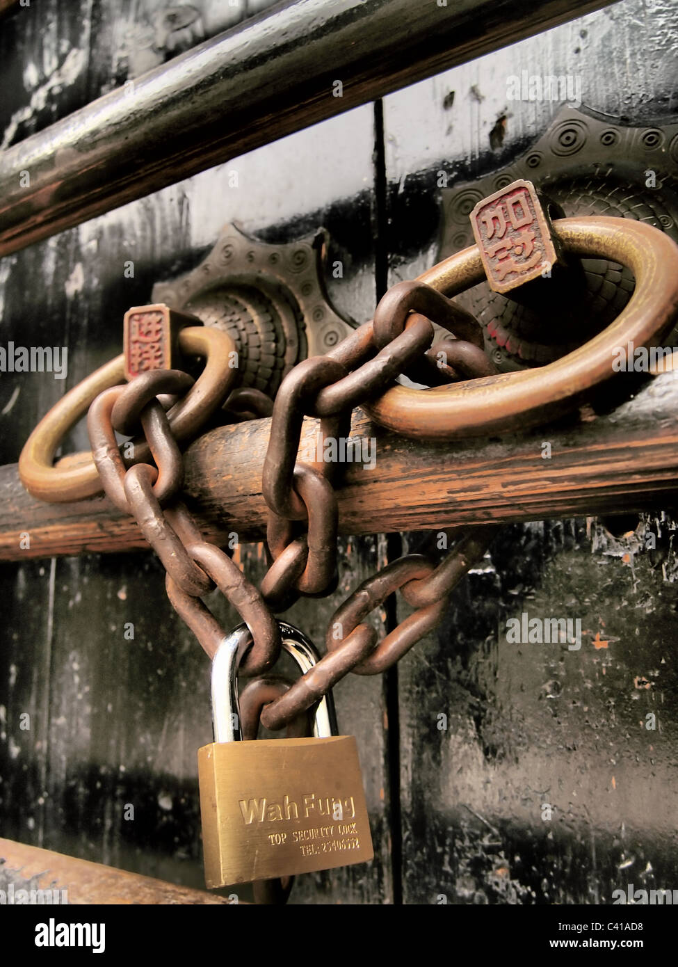 Ancient Door Lock Stock Photo - Alamy