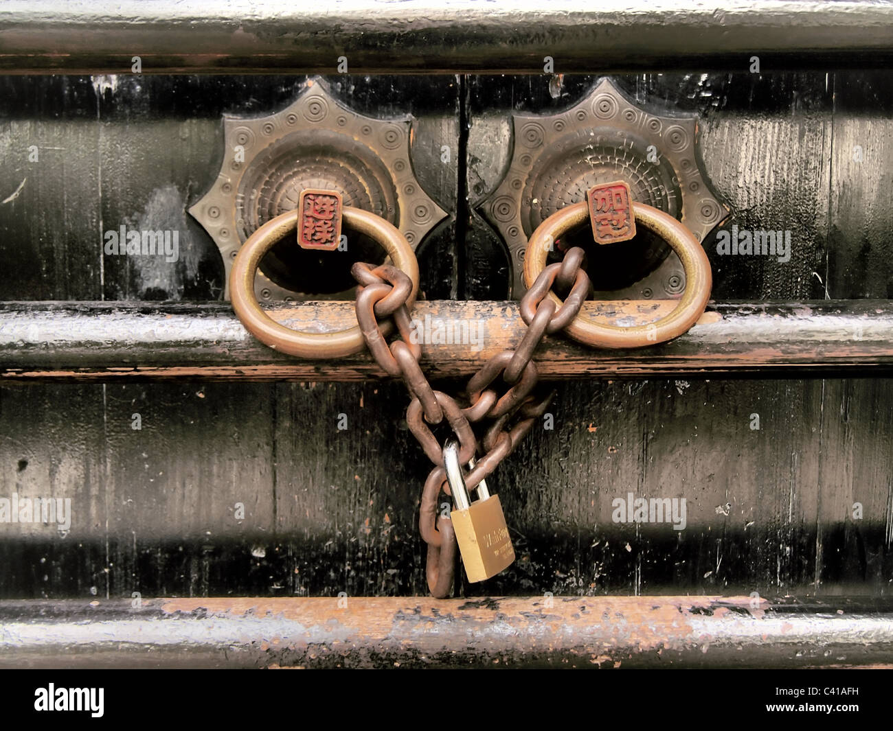 Ancient Door Lock Stock Photo - Alamy