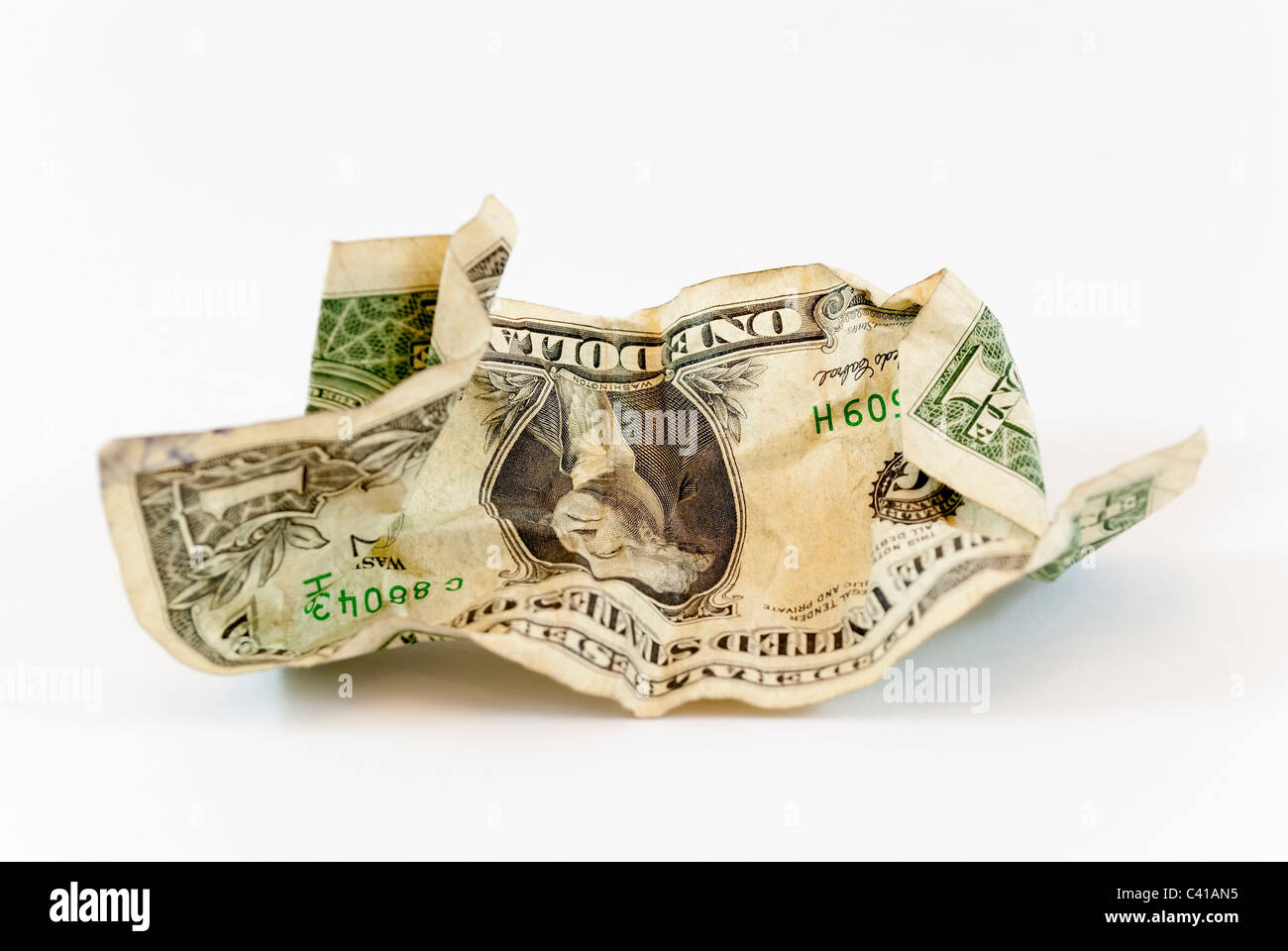 Crumpled dollar bill hi-res stock photography and images - Alamy