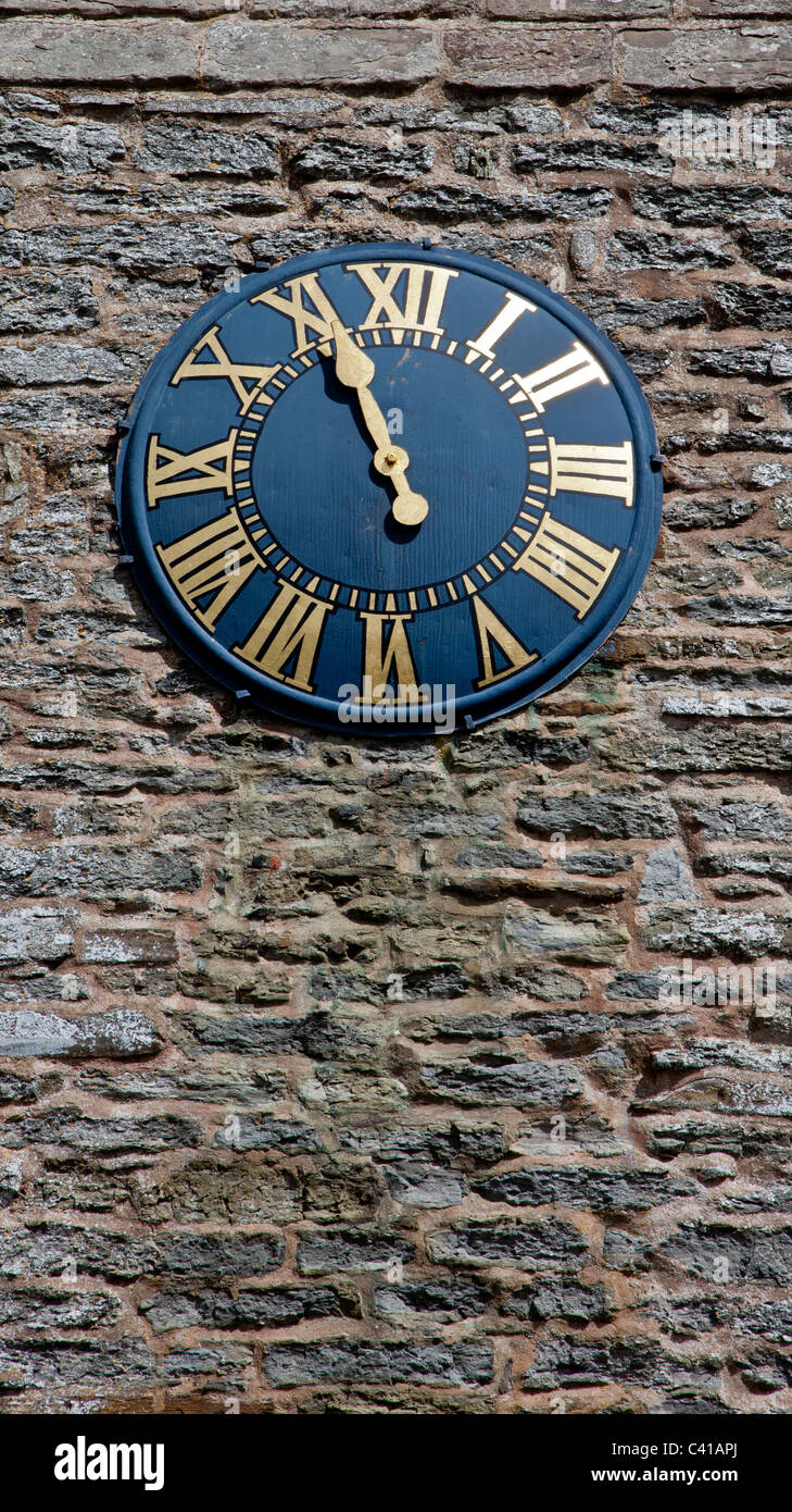 One handed clock on St Michaels and All Angels Church at Lydbury North ...