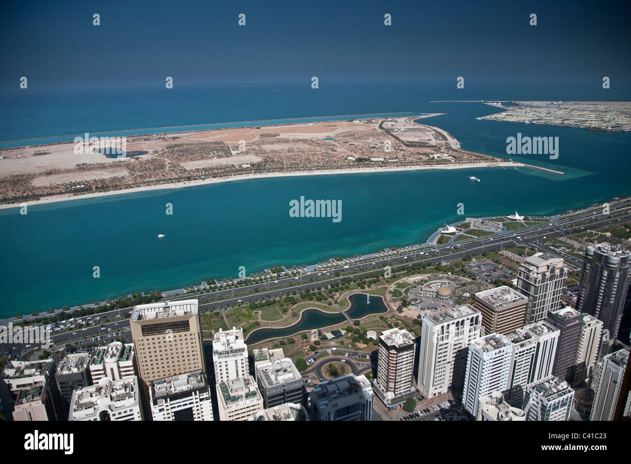 Abu Dhabi UAE United arab emirates skyline Stock Photo - Alamy