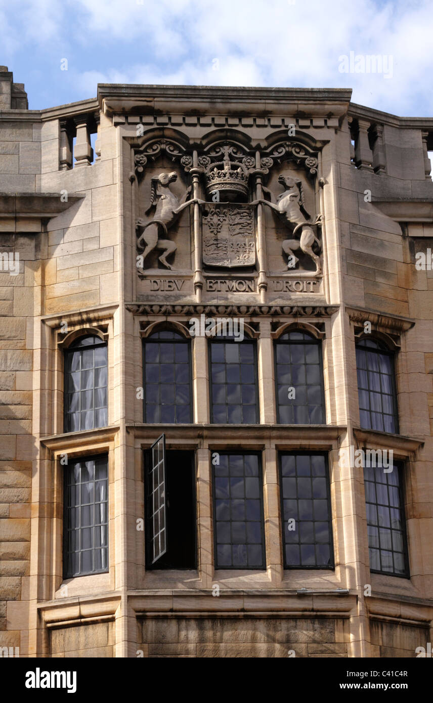 Closeup window of Kings College Cambridge view from Kings Lane Stock ...