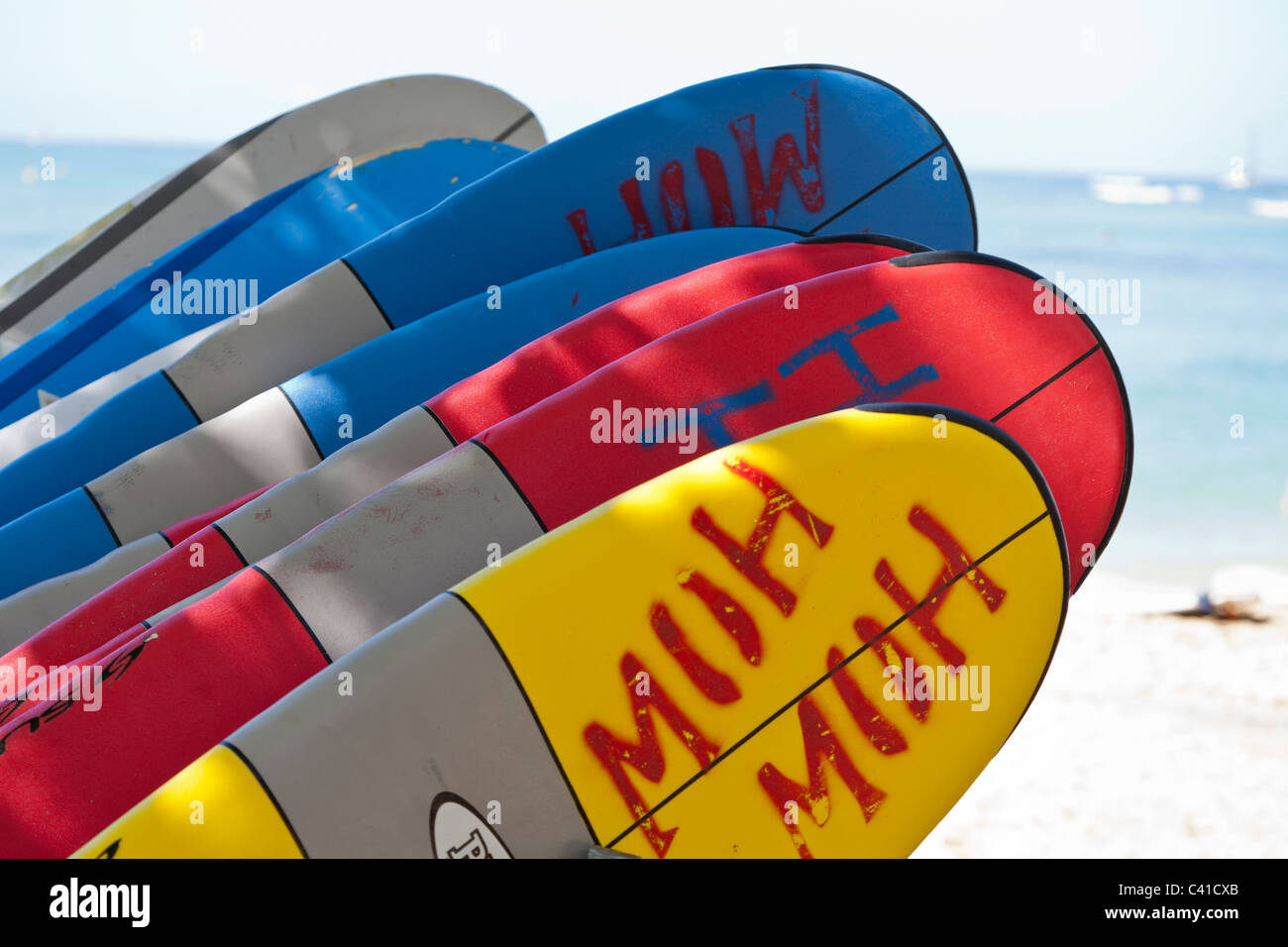 Red and blue surfboard hi-res stock photography and images - Alamy