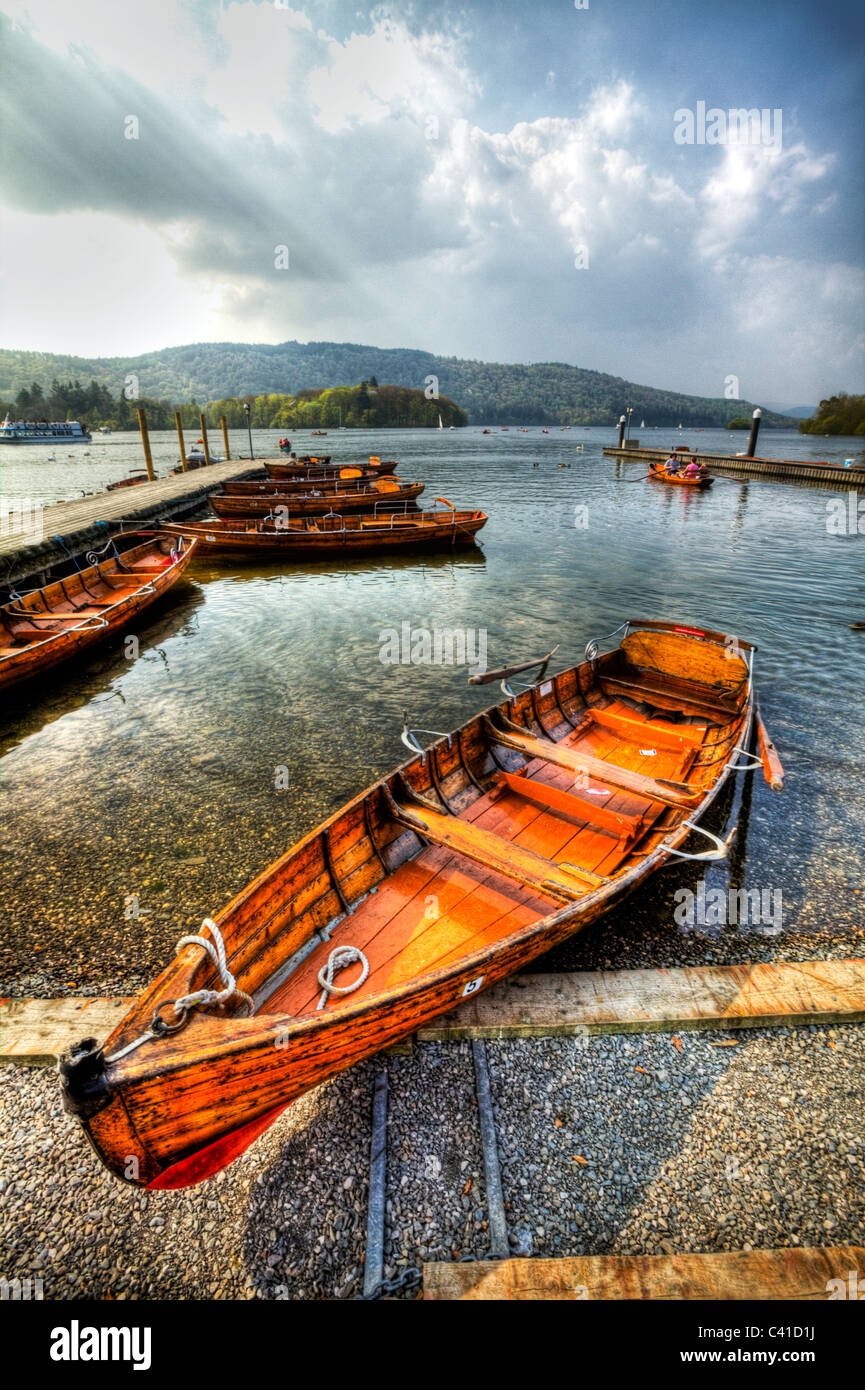 Rowing boats in Ambleside, Windermere, Cumbria, England Stock Photo - Alamy