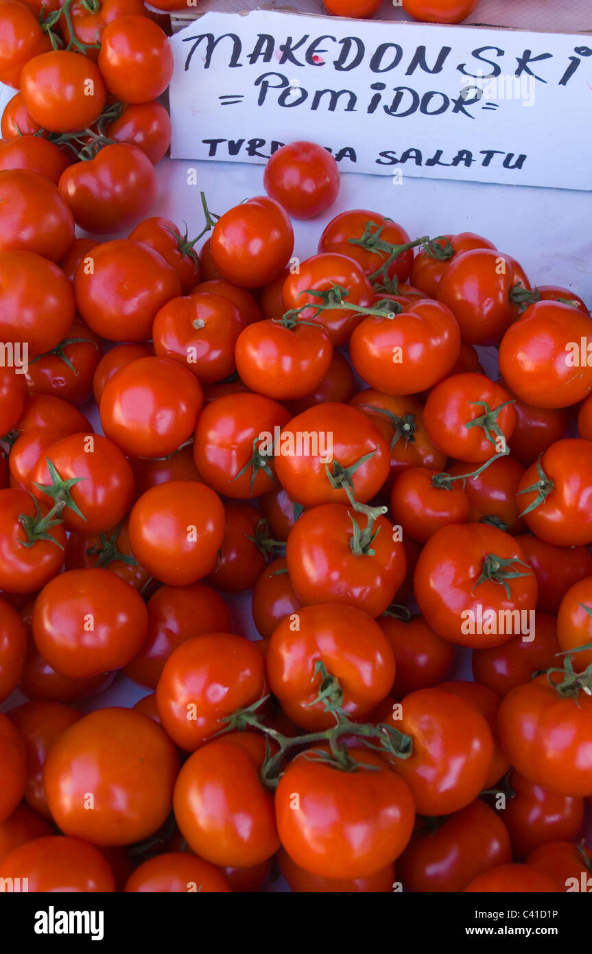 Macedonian tomatoes central market square Pula the Istrian peninsula ...