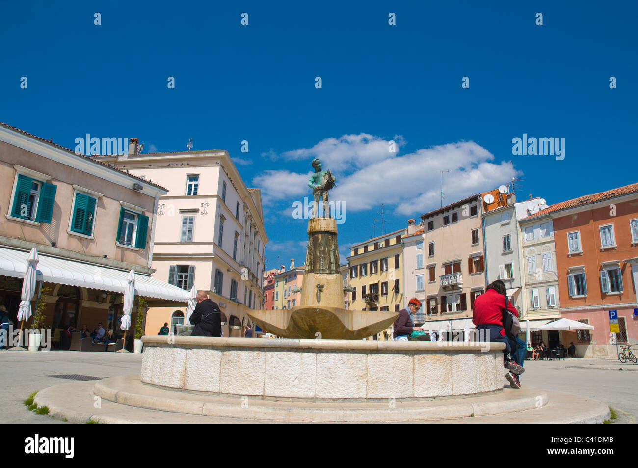 Trg Marsala Tita main square at marina the port Rovinj the Istrian ...