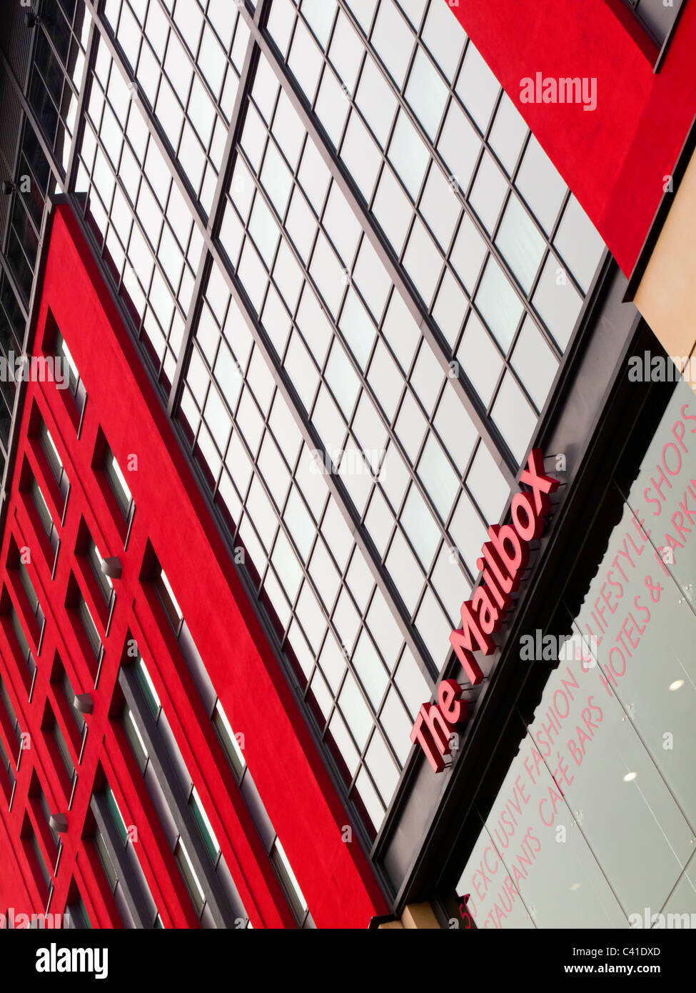 Exterior of The Mailbox in Birmingham city centre an upmarket ...